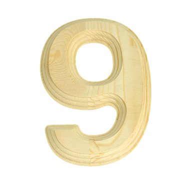 Wooden Standing Number 9, 4-3/4-Inch - White - Walmart.com