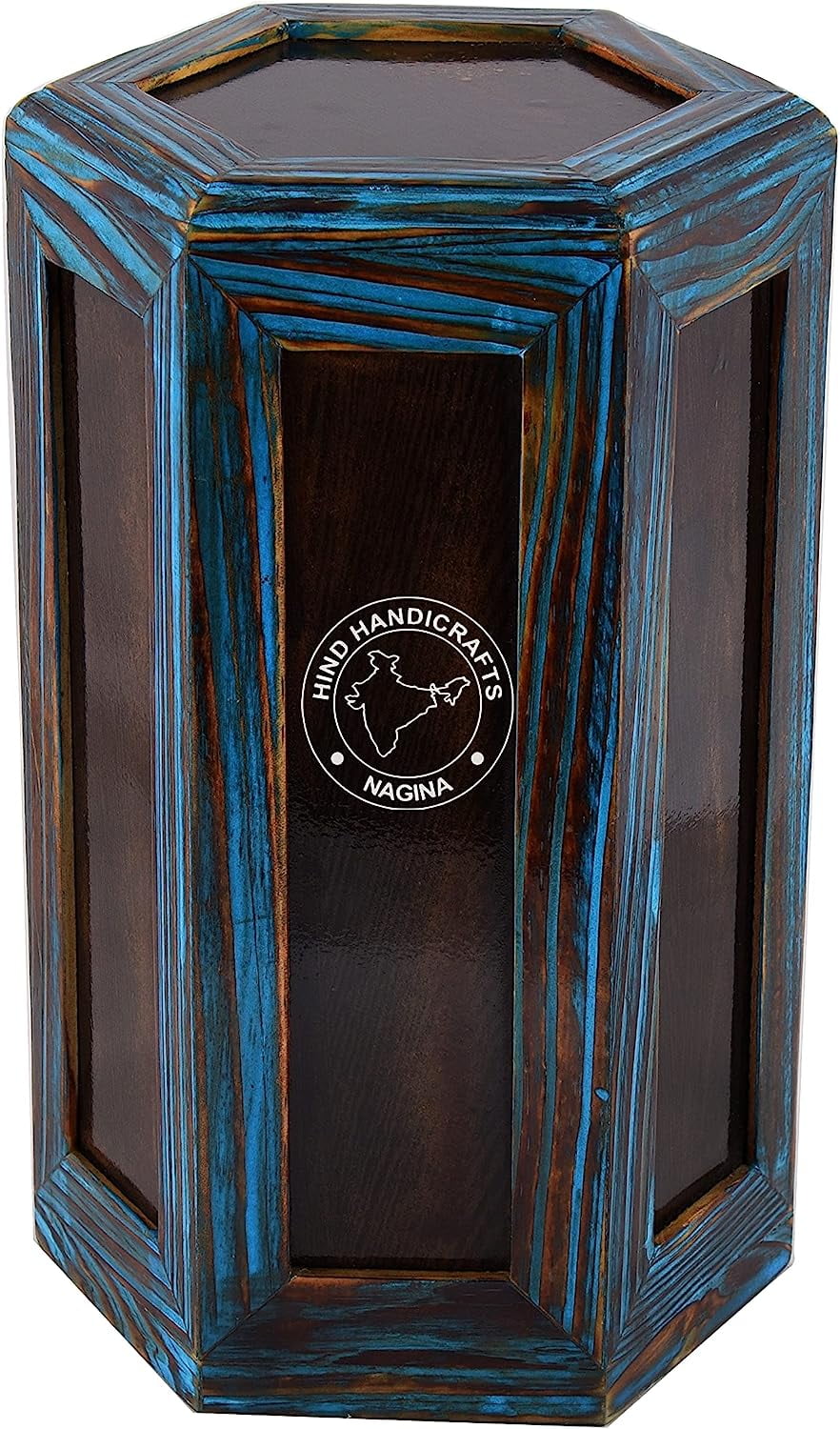 Pine Wood Border Engraved Cremation Urns for Human Ashes Adult, Burial ...