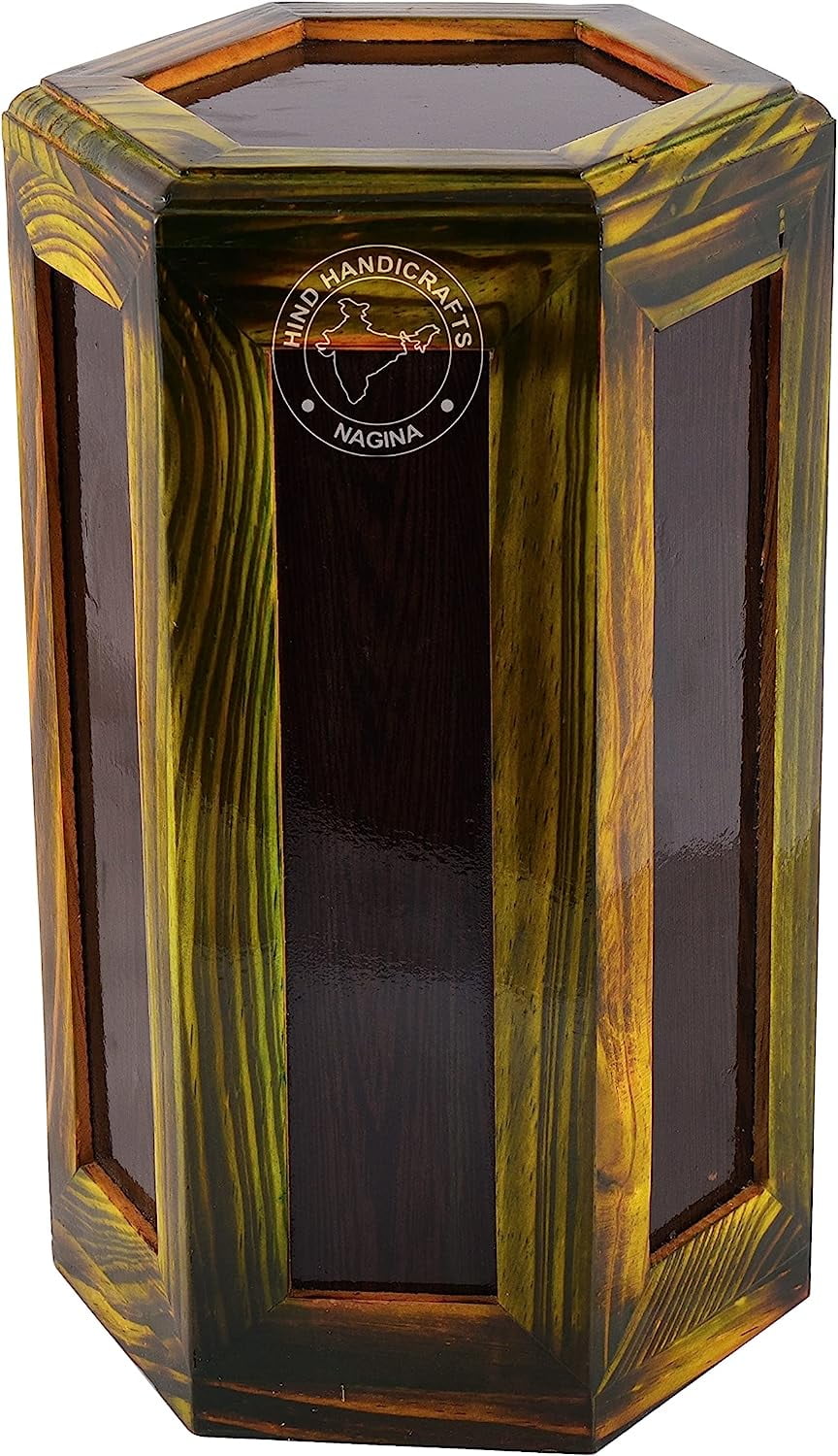 Pine Wood Border Engraved Cremation Urns for Human Ashes Adult, Burial ...