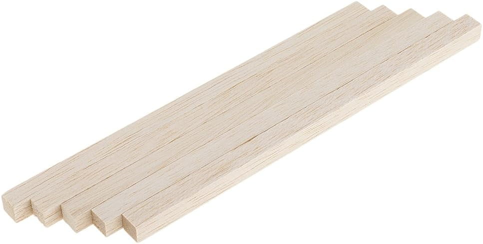 Pine Wood Stick Unfinished Woodcraft Square Stick Dowel Rod 200mm 5 ...