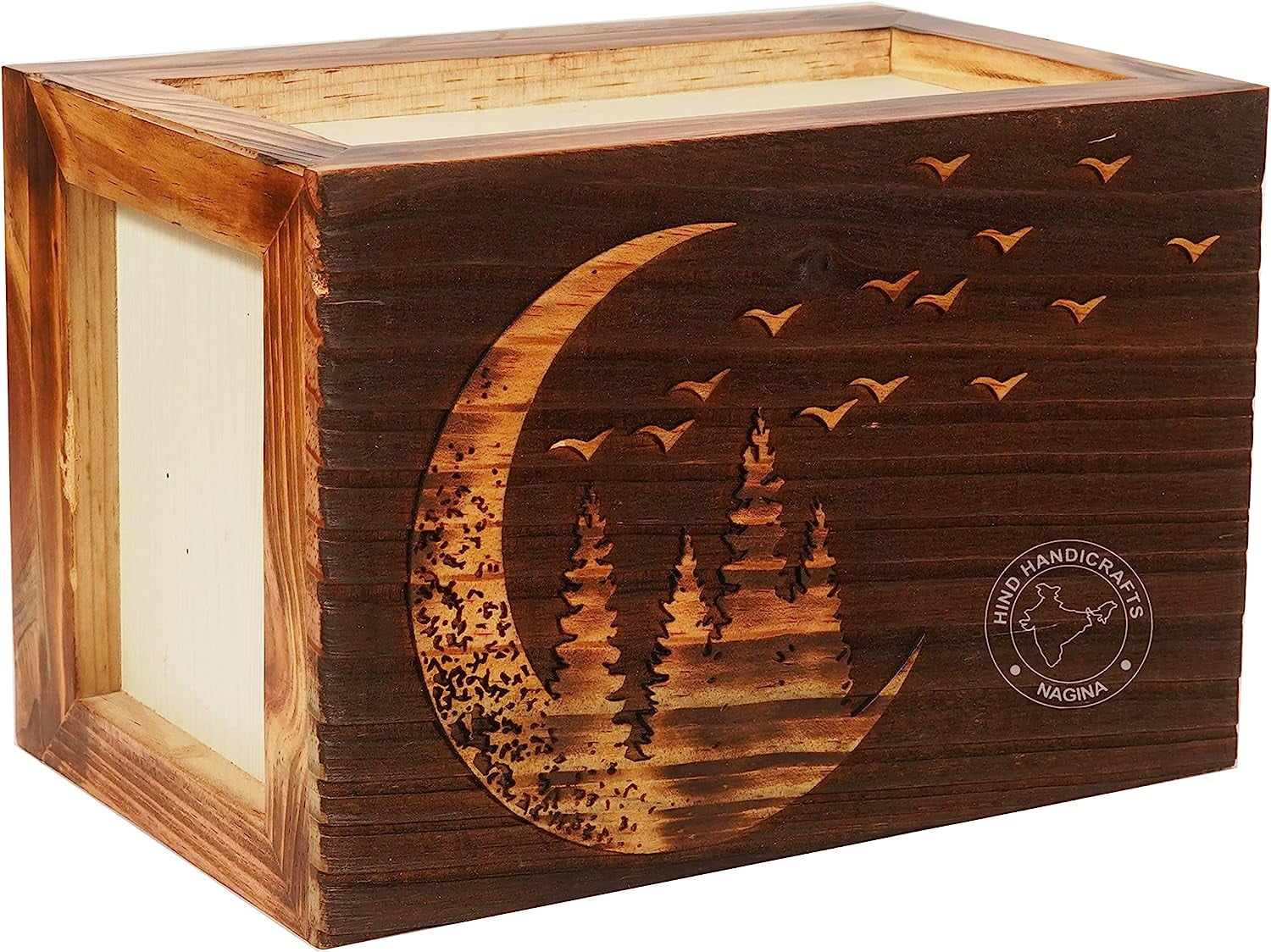 Pine Wood Top Engraved Wooden Cremation Urns for Human Ashes Adult ...