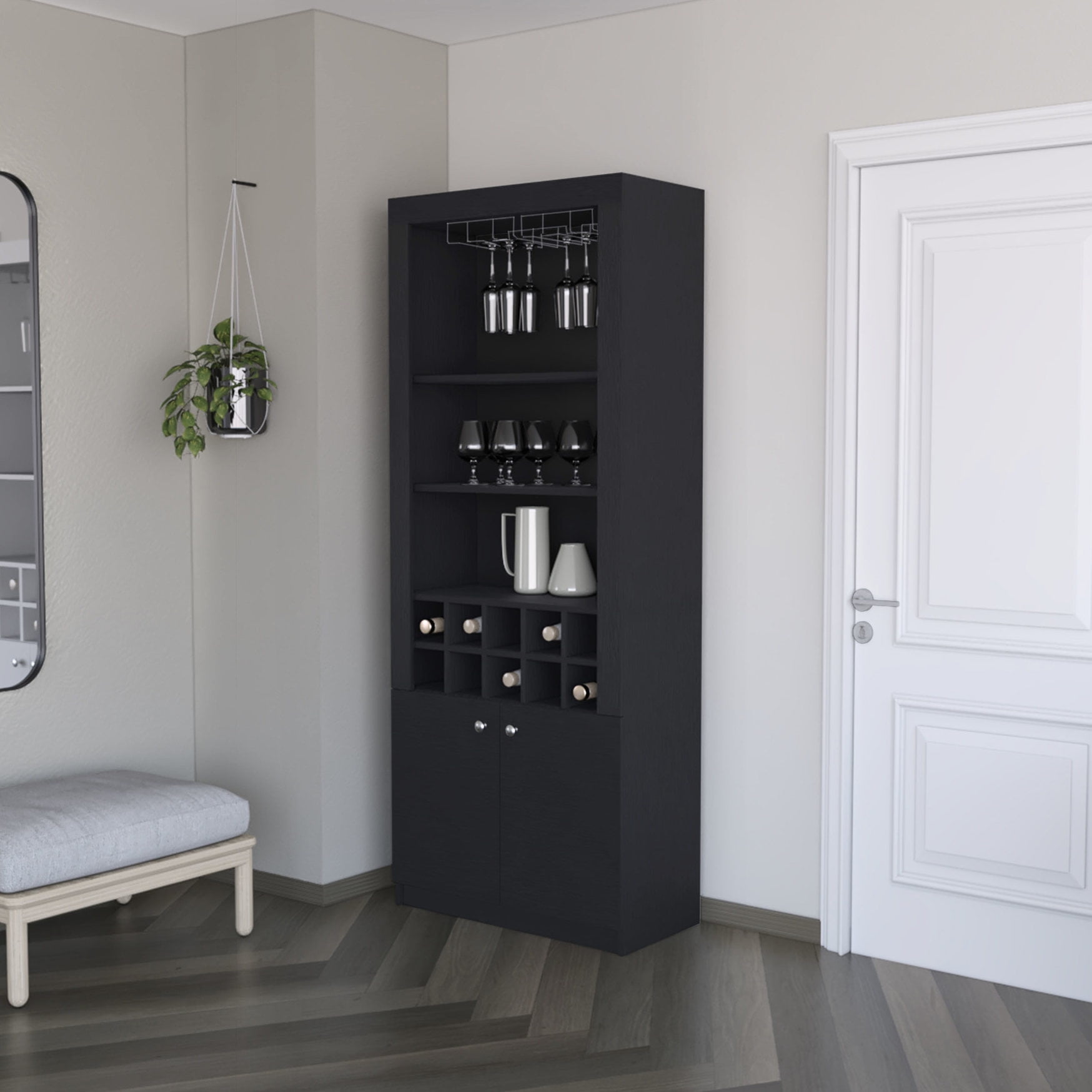 Pine in Filler - Wine and Spirit Storage - Tight Living Spaces - Modern ...