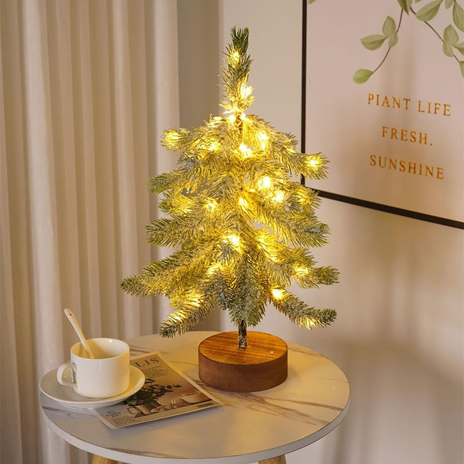 Pine tree lamp Hallowmas Eyeball Ghost Spider Birch Tree with Lights ...
