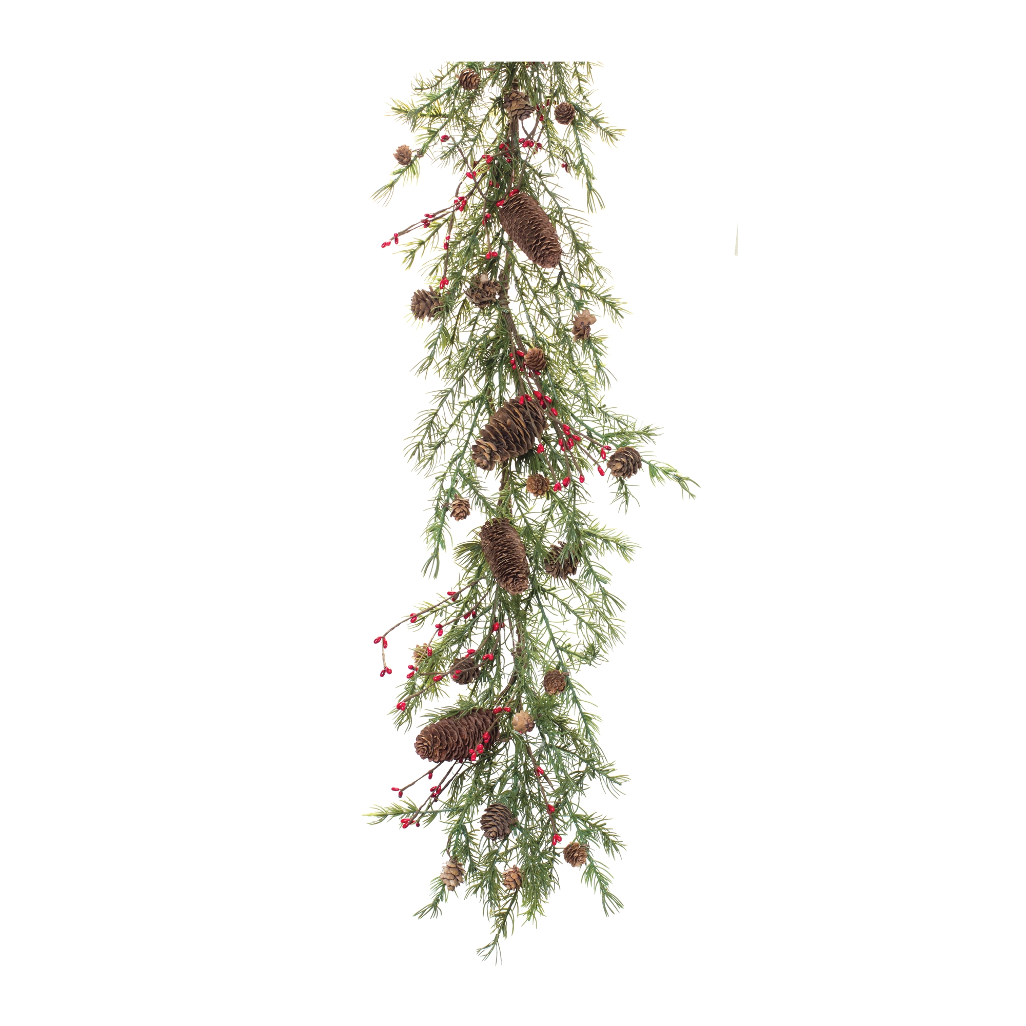 Pine w/Berry & Cone Garland (Set of 2) 5'L Plastic - Walmart.com