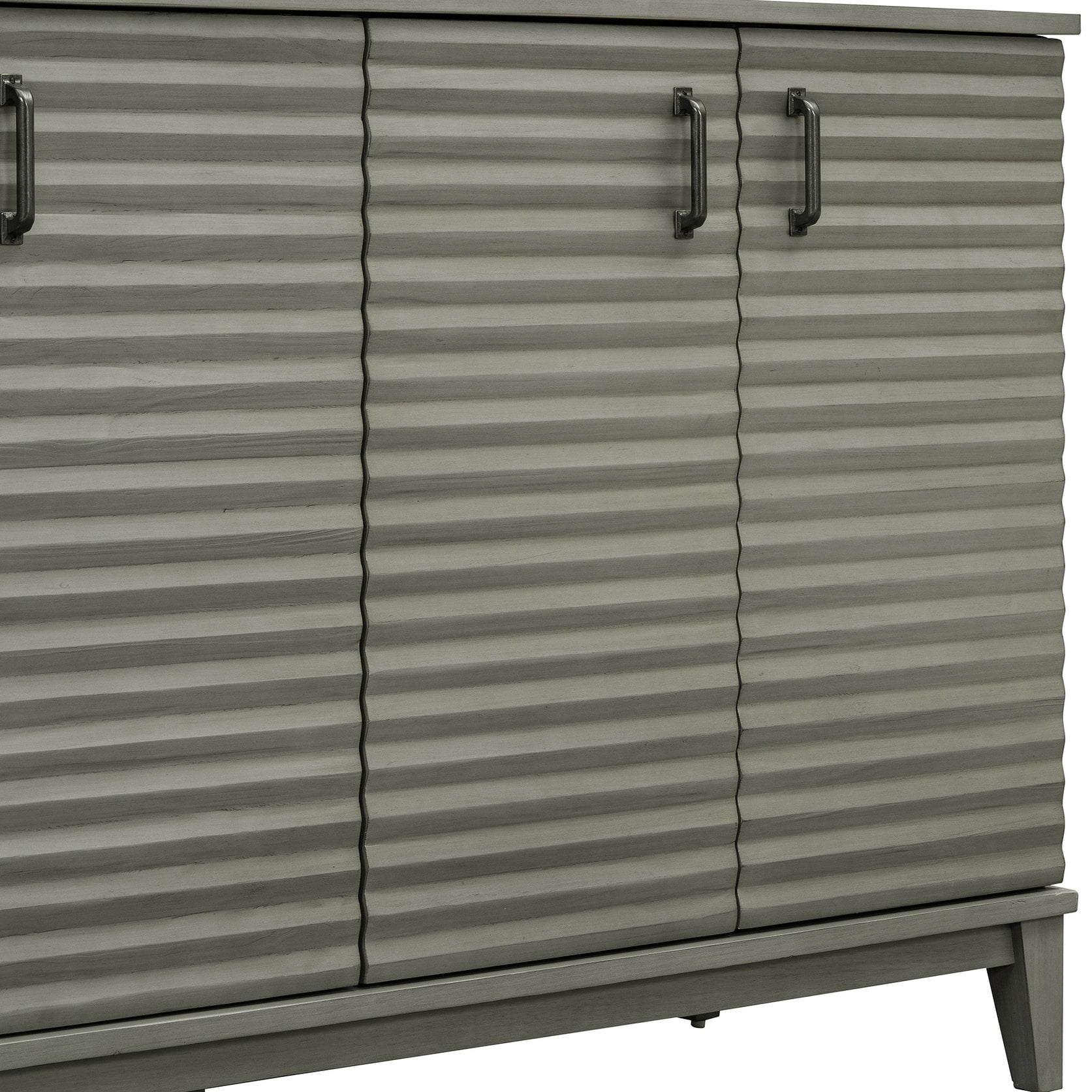 Pine wood MDF sideboard with modern metal handles / Combines style and ...