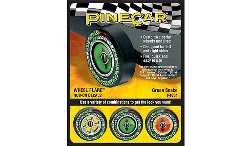 PineCar P4064 GREEN SNAKE WHEEL FLARE - Walmart.com