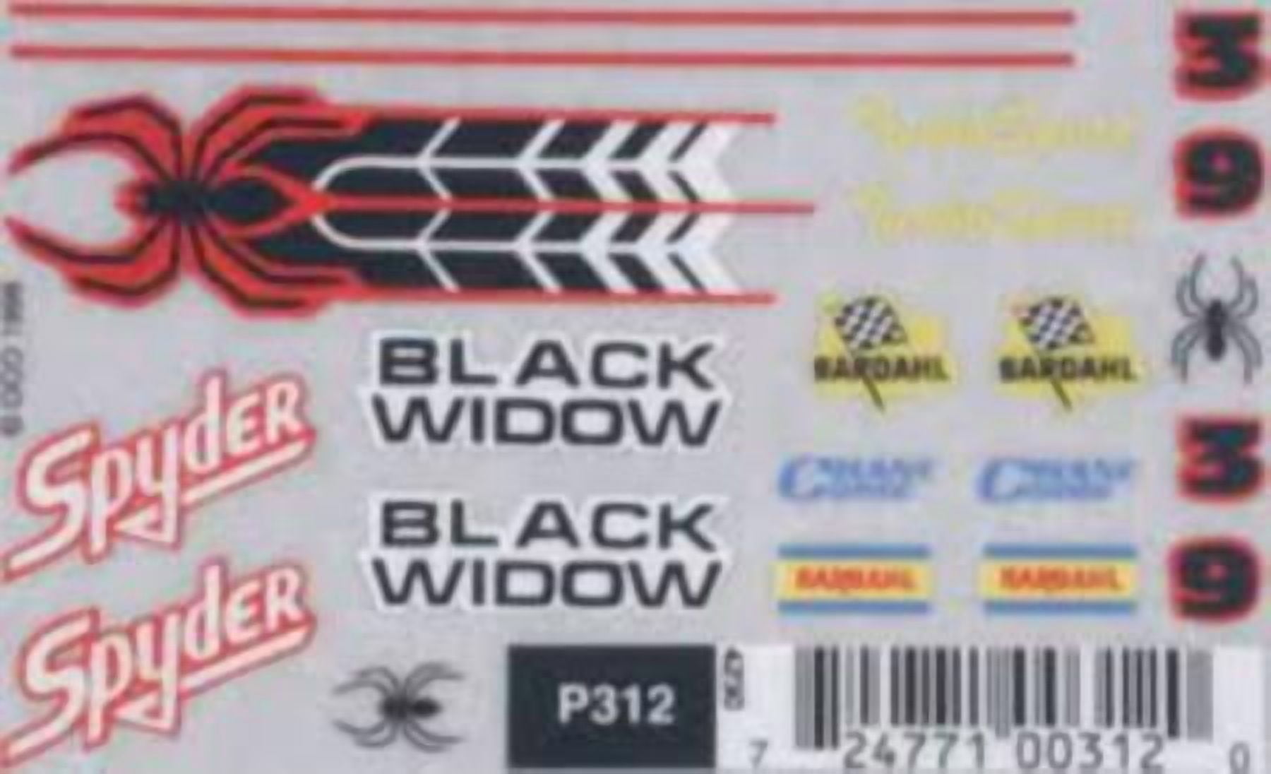 Pinecar Dry Transfer Decals, Spyder, PIN312 - Walmart.com