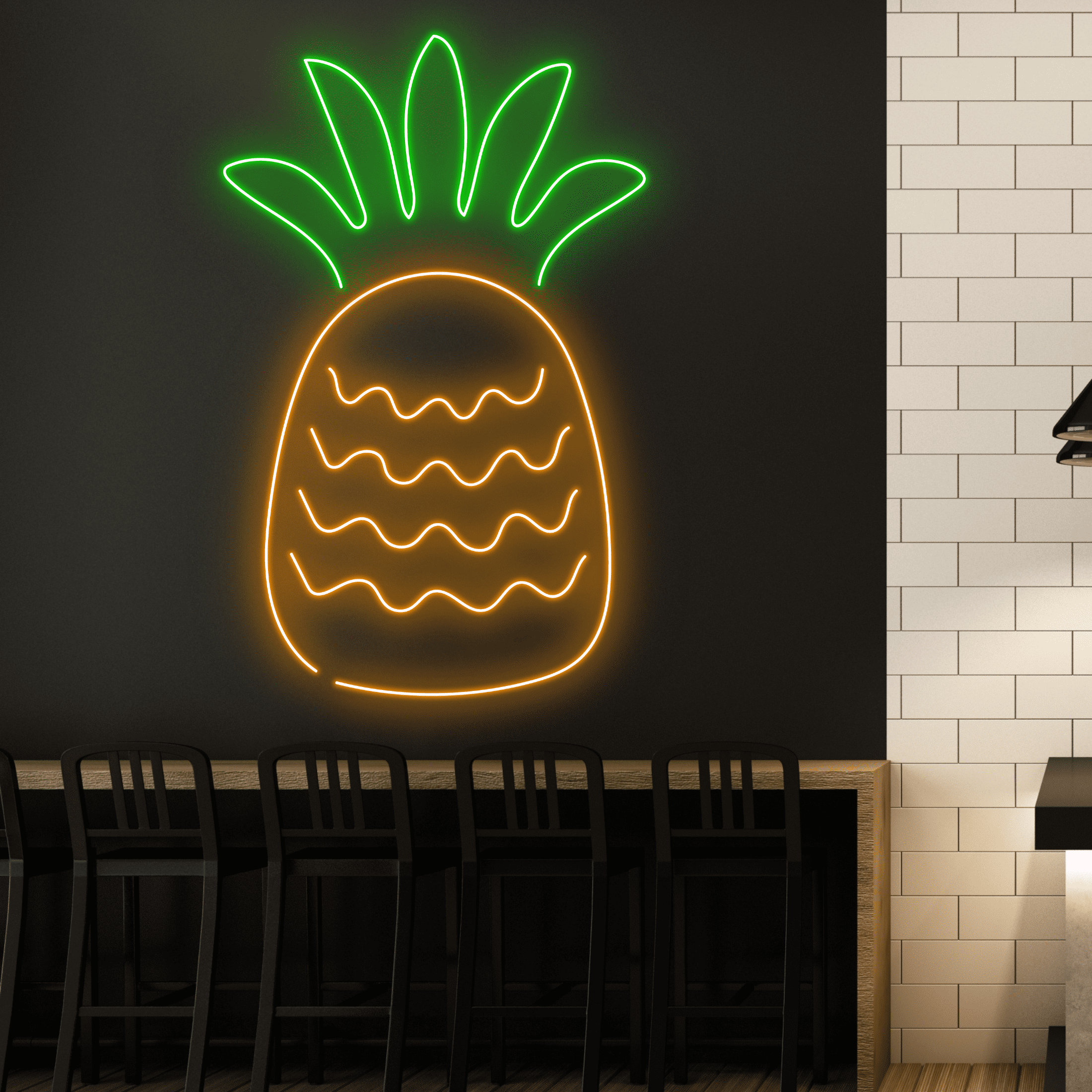 Pineapple Ananas Neon Sign, Fruits Bar Decor Tropical Style - Walmart.com