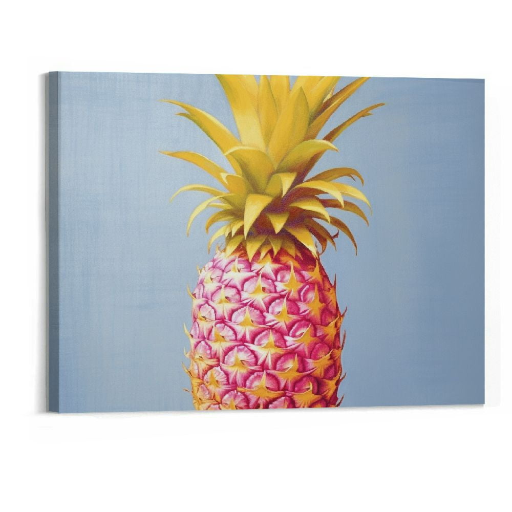 Pineapple Canvas Wall Art Gold and Pink Painting Picture Prints Tropical Fruit Posters Artwork ...