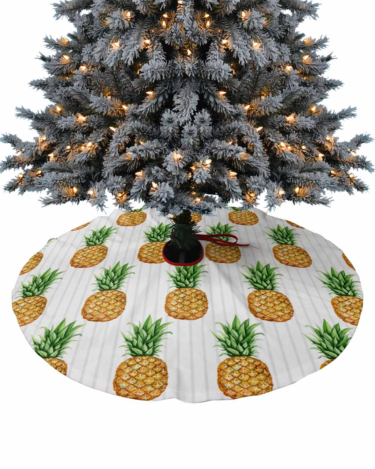Pineapple Christmas Tree Skirt 36 Inches Large Christmas Skirt Tree ...