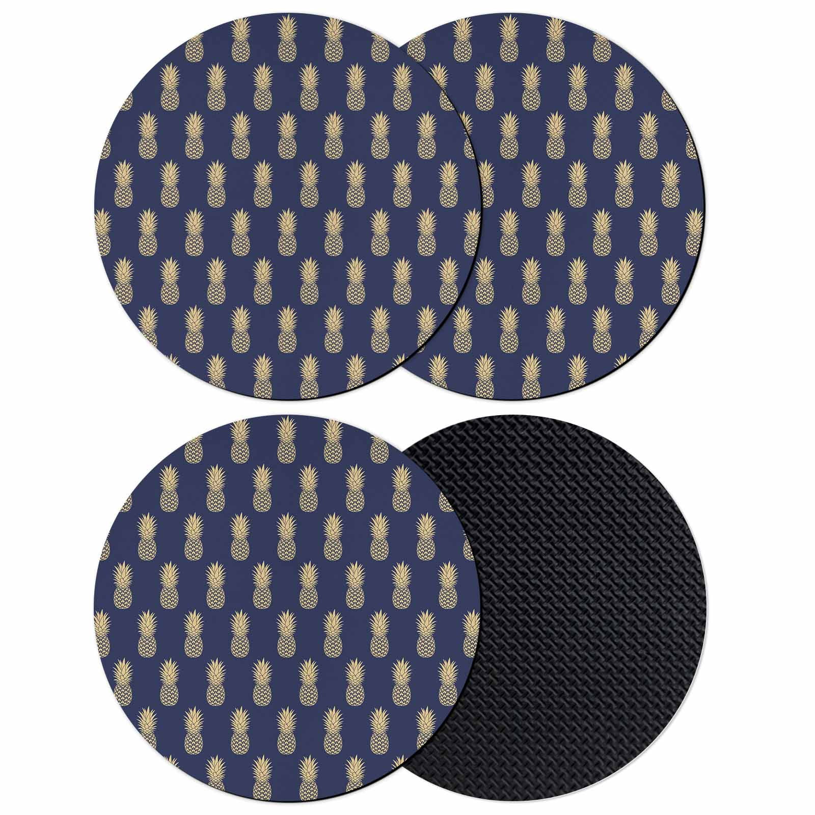 Pineapple Coasters Set of 4, Absorbent Coasters for Drinks, Yellow ...