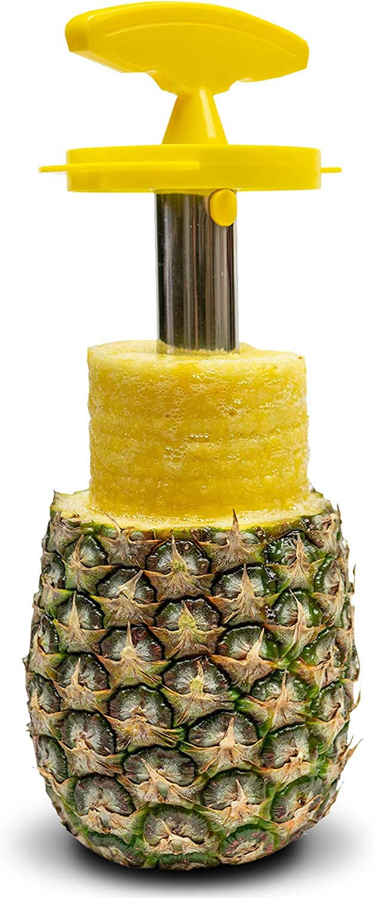 Pineapple Corer Cutter Stainless Steel Fruit Peeler Slicer Yellow Stem ...