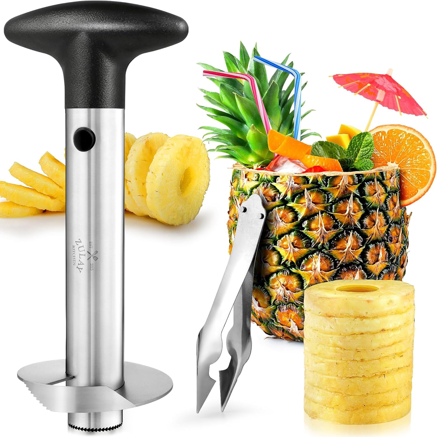 Pineapple Corer and Slicer Tool - Stainless Steel Pineapple Cutter for ...