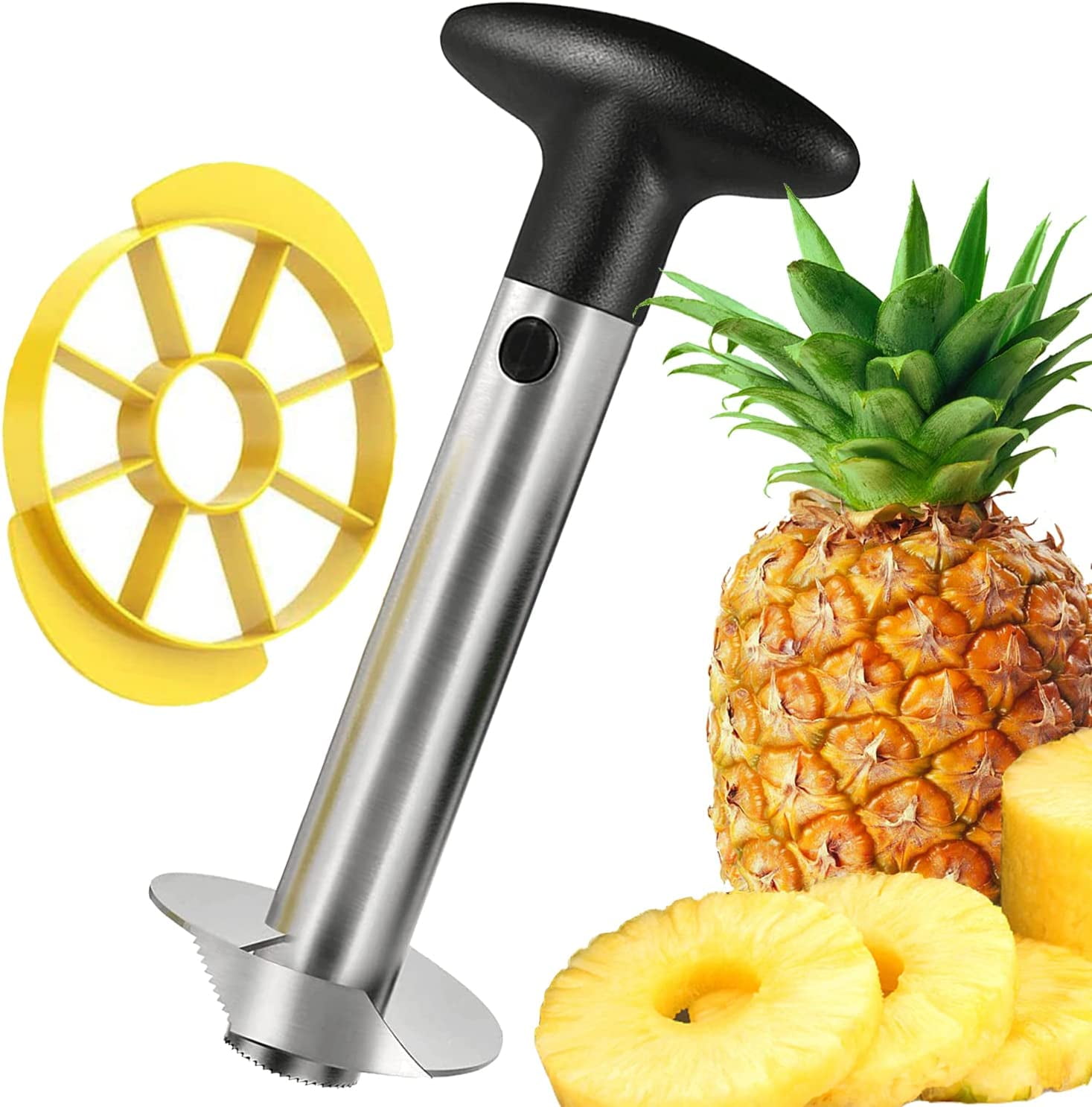 Pineapple Corer and Slicer [Upgraded] Tool-Food Grade Stainless Steel ...