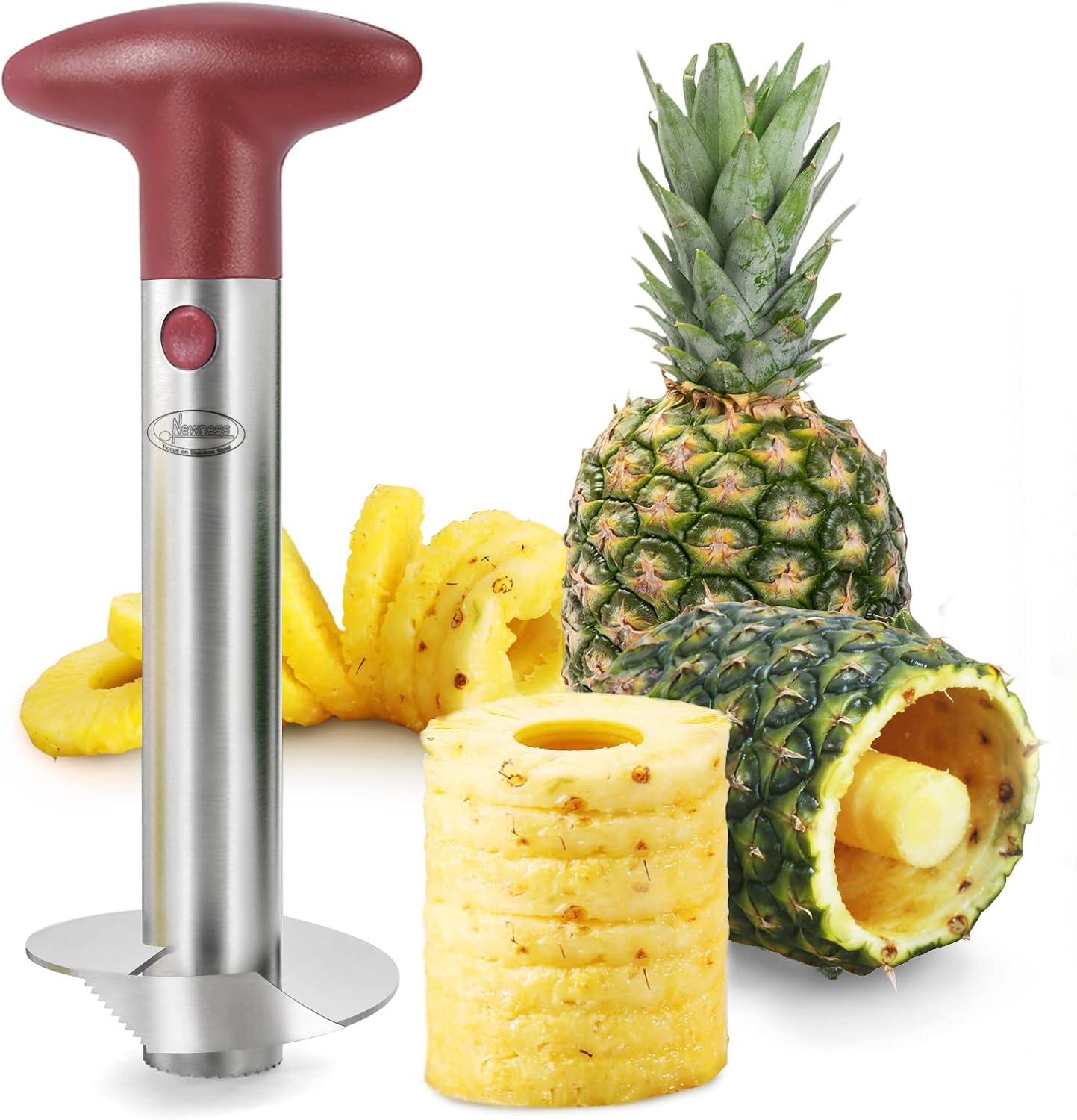 Pineapple Corer, [Upgraded, Reinforced, Thicker Blade] Newness Premium ...