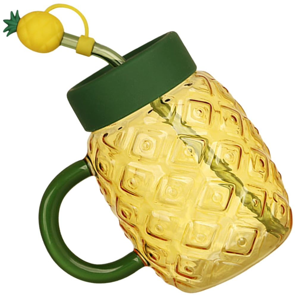 Pineapple Cup Party Straw Cup Hawaii Themed Fruit Shaped Drinking Cup Decorative Pineapple Mug ...