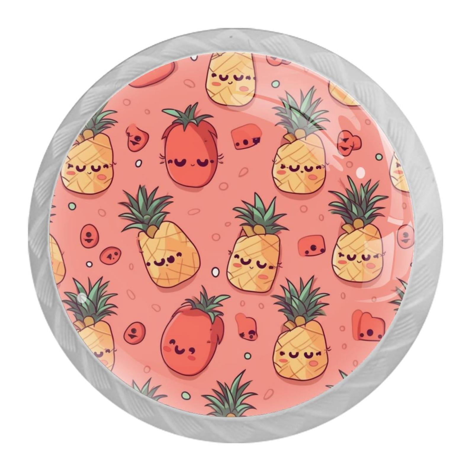 Pineapple Cute Cartoon Custom Drawer Knobs - Cabinet Knobs ABS Glass ...