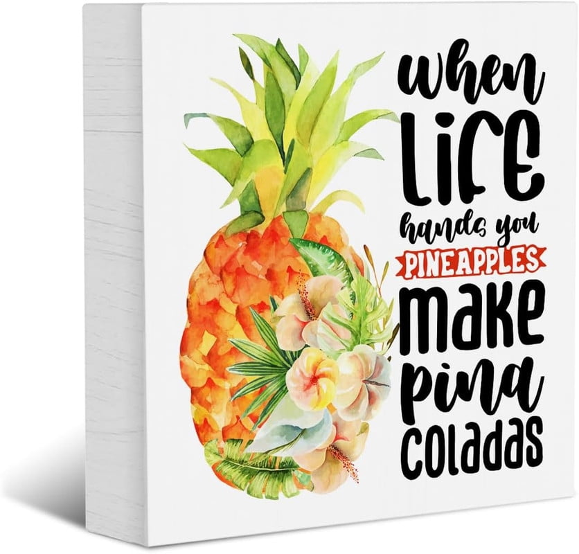 Pineapple Decor Pineapple Wood Box Signs Pineapple Gifts Summer ...