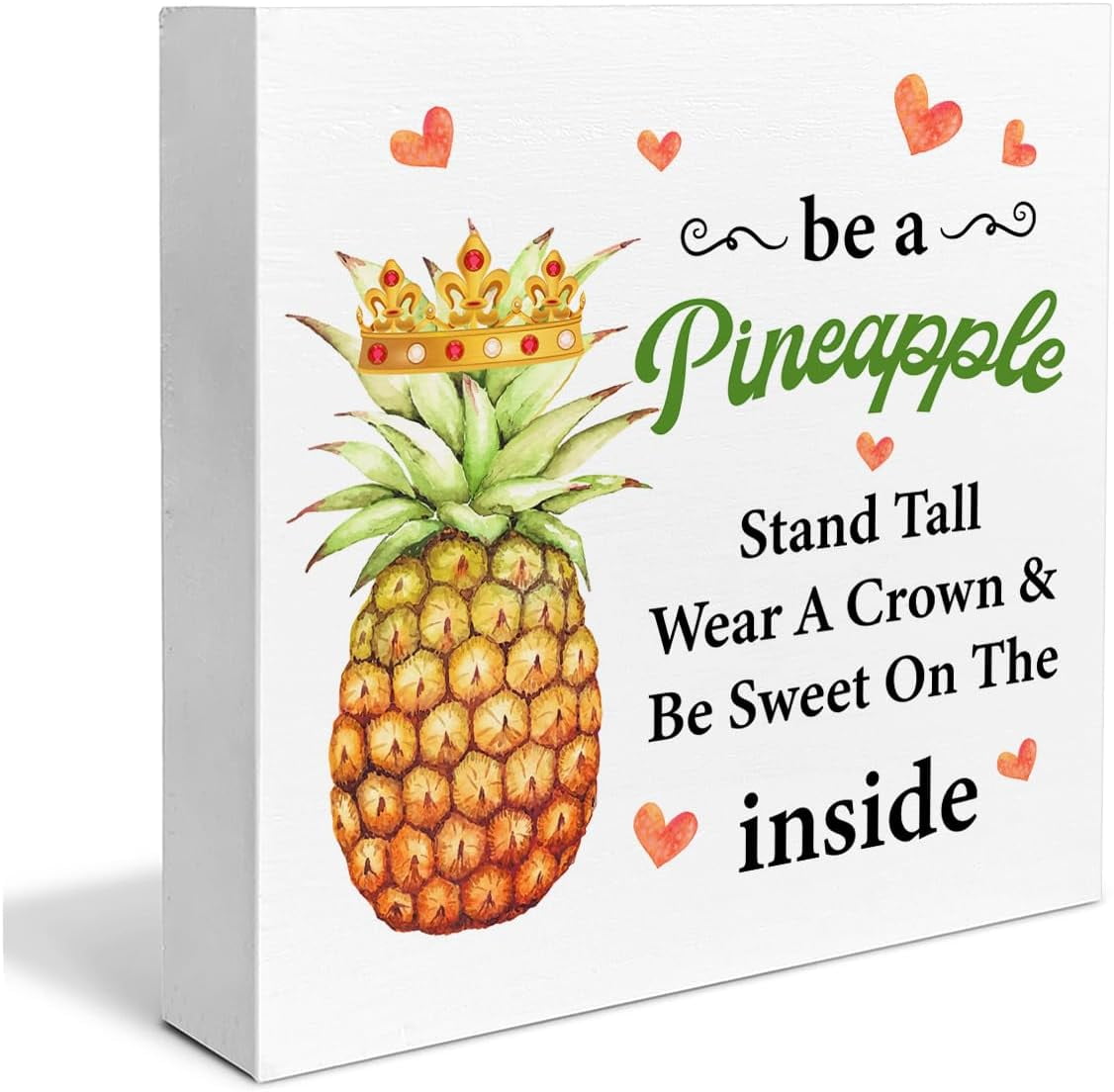 Pineapple Decorations Pineapple Wooden Sign Decor Desk Sign Pineapple ...