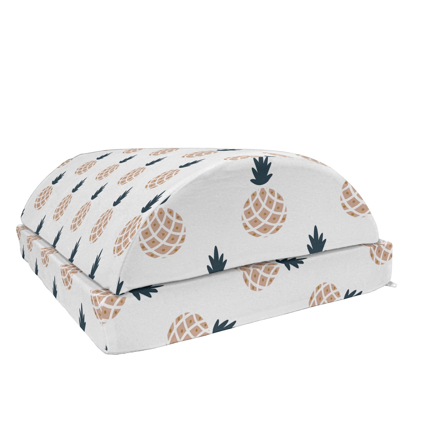 Pineapple Foot Rest, Repeating Tropical Fruits on a Plain Backdrop ...