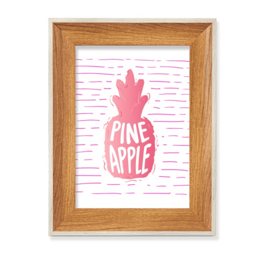 Pineapple Fruit Flavor Color Desktop Wooden Photo Frame Display Picture ...