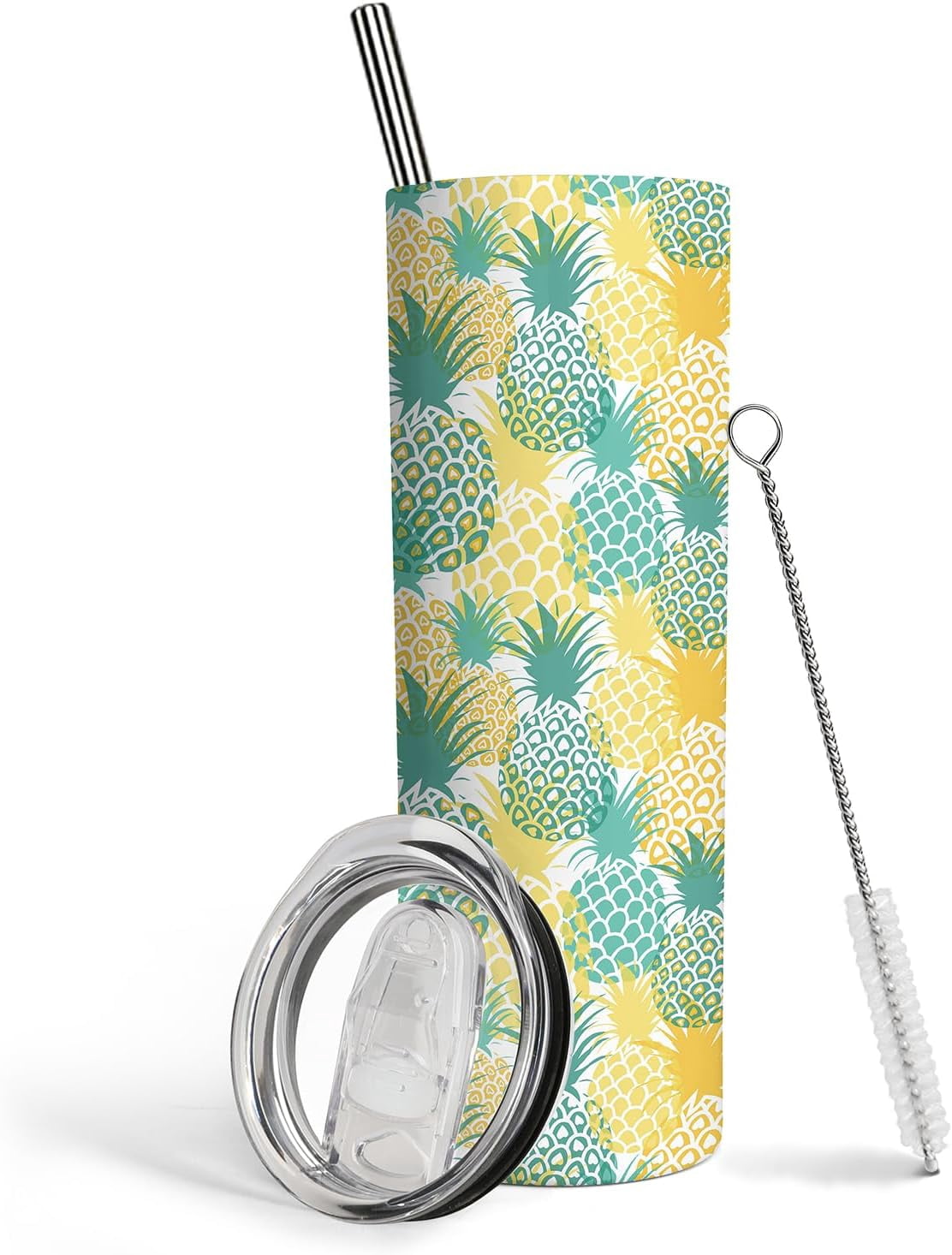 Pineapple Gifts for Women Pineapple Tumbler With Lid and Straw Insulated Stainless Steel ...