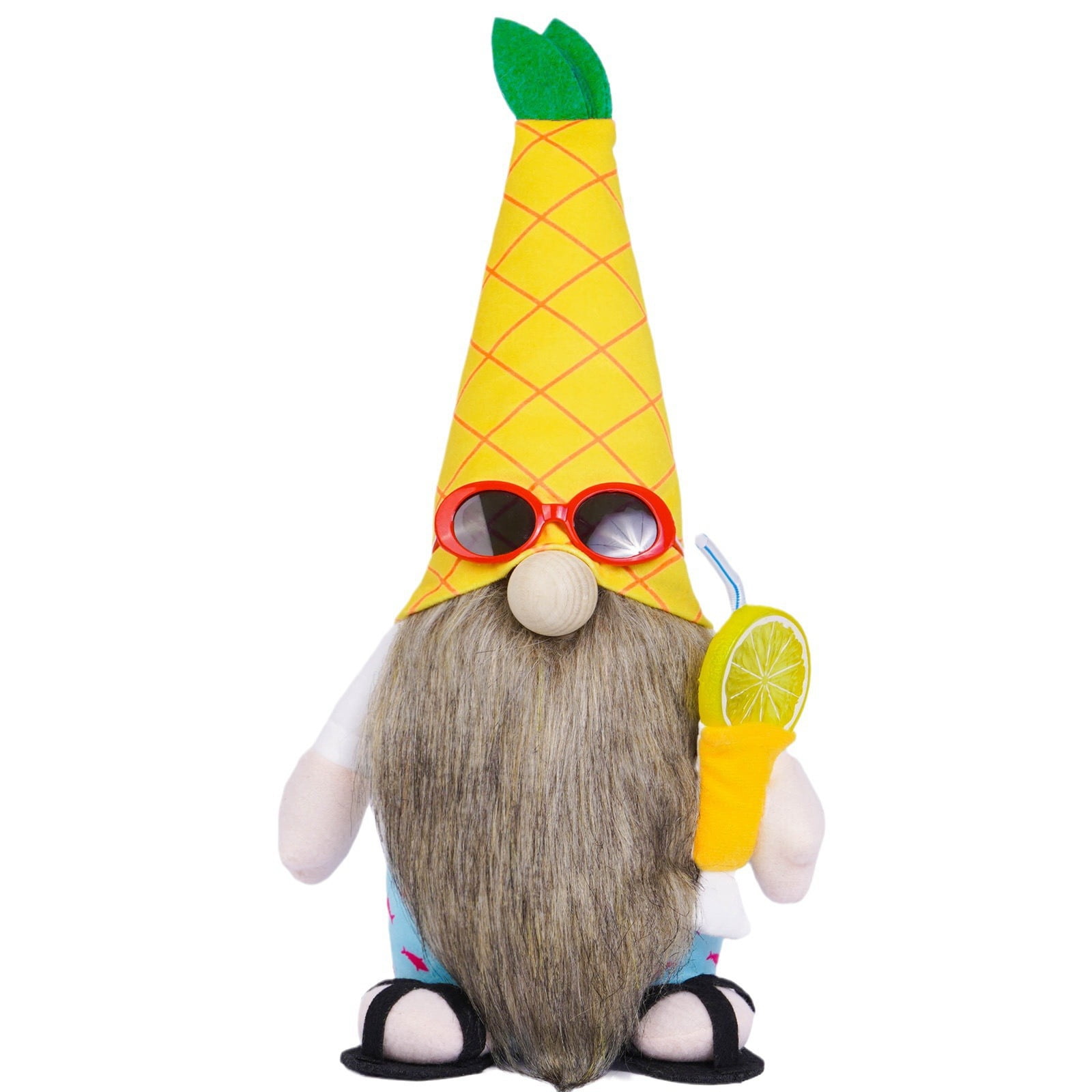 Pineapple Gnome Decor Cute Farmhouse Style Stuffed Plush Shelf Figurine ...