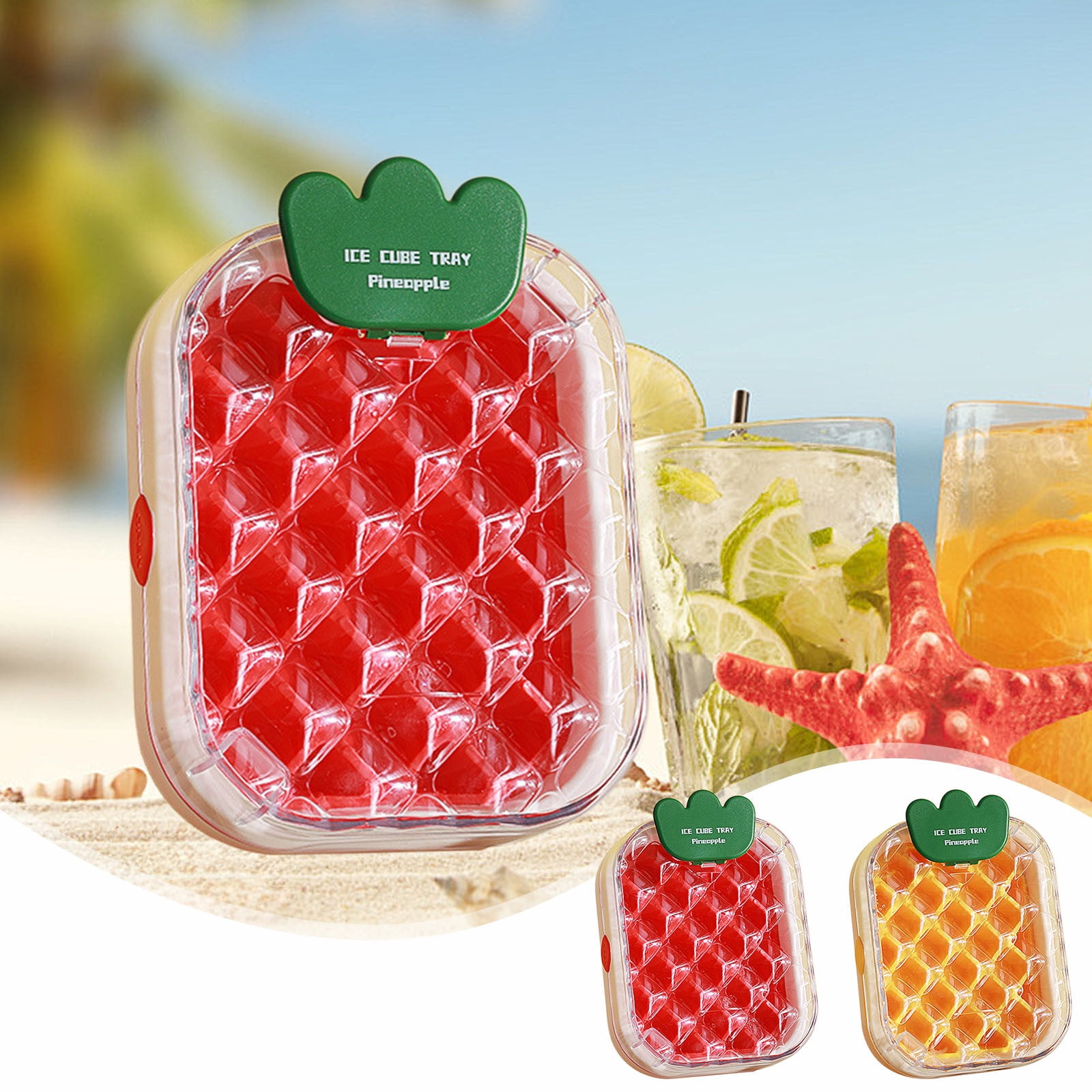 Pineapple Ice Maker Box | Food Grade Plastic Ice Storage Container with ...