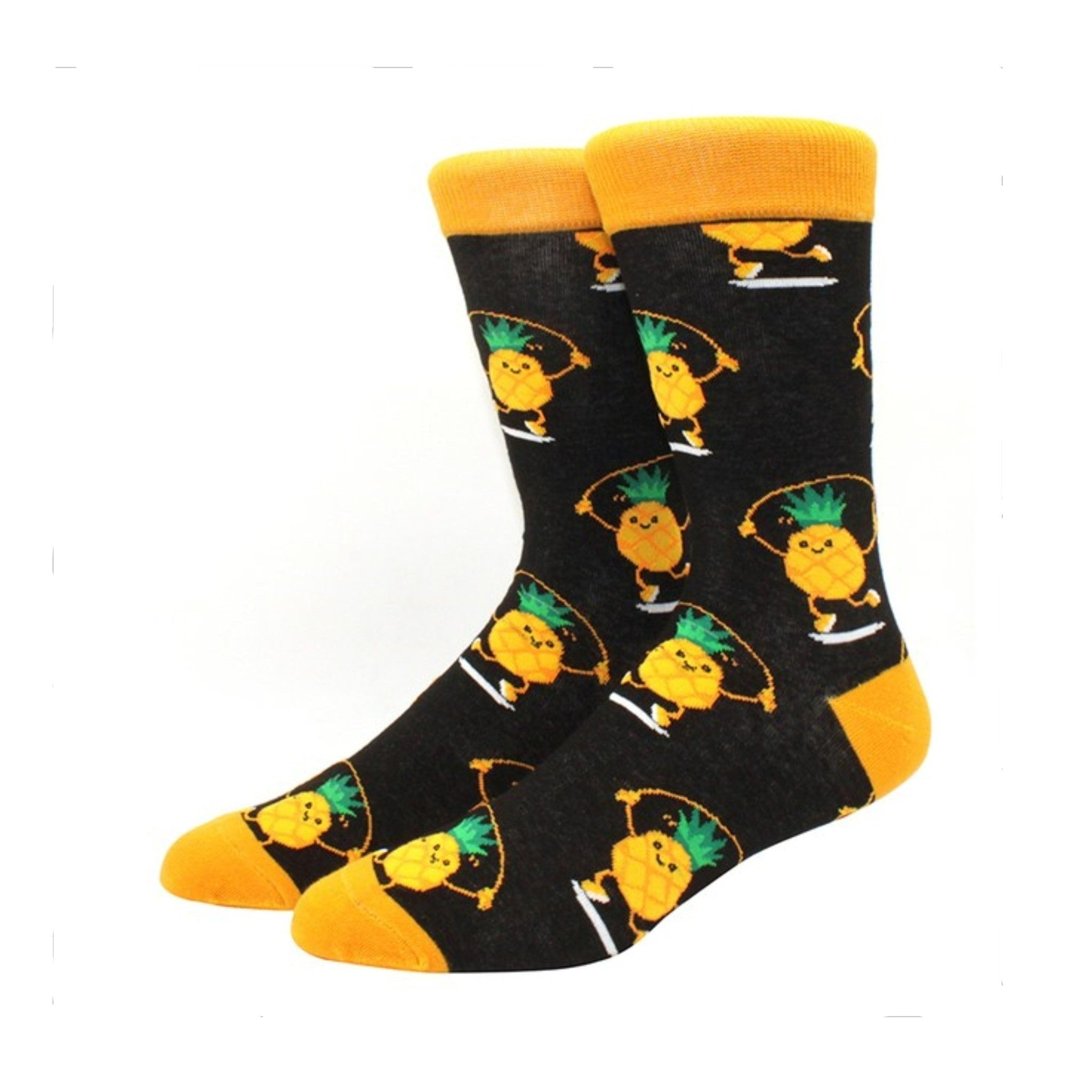 Pineapple Jumping Rope Socks from the Sock Panda (Adult Large - Men's ...