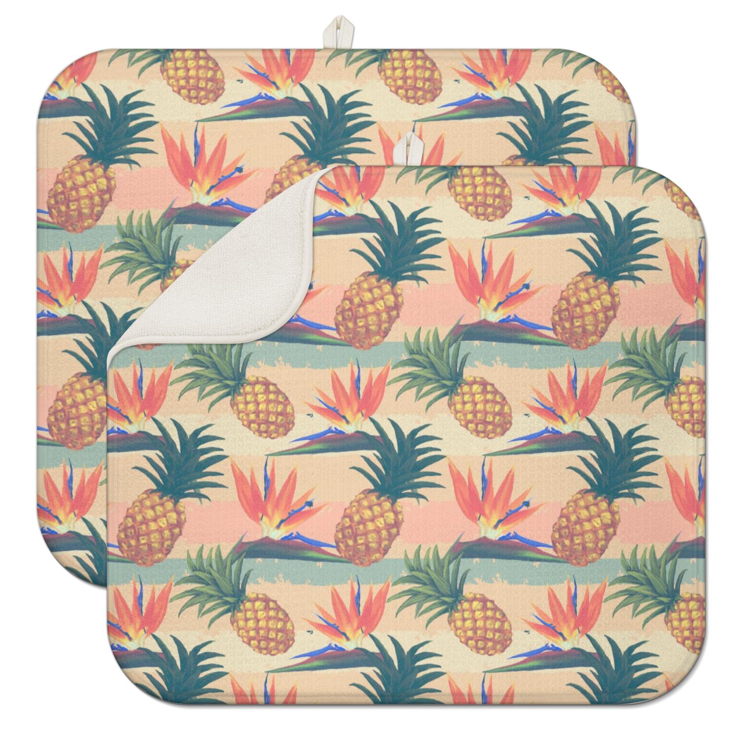 Pineapple and Lemon Coffee Mat – Ultra Absorbent Microfiber Spill Mat ...