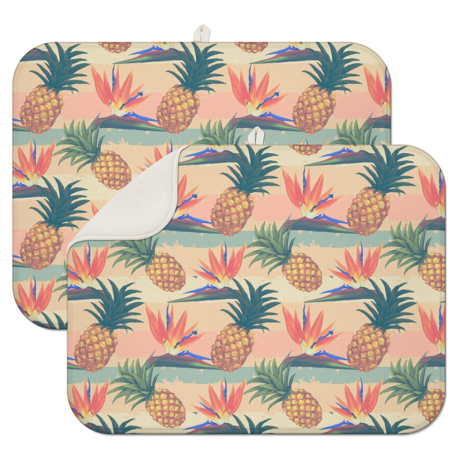 Pineapple and Lemon Coffee Mat – Ultra Absorbent Microfiber Spill Mat ...