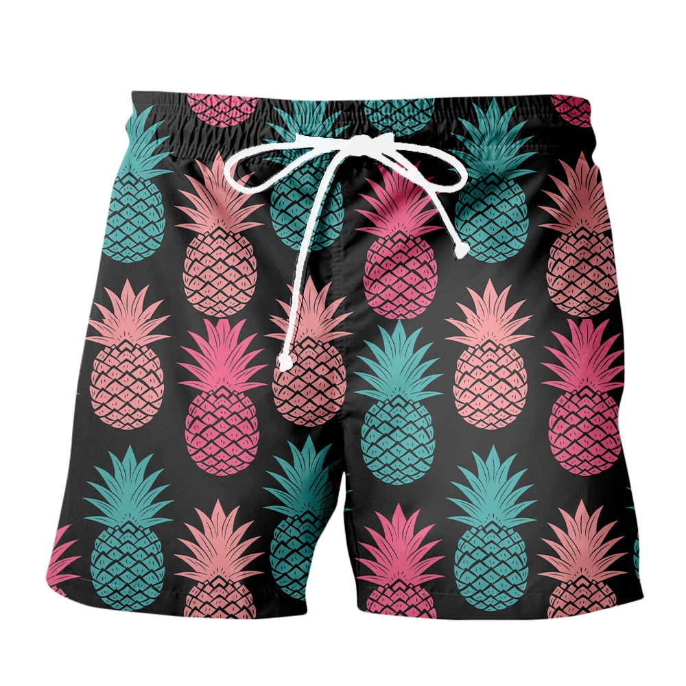 Pineapple Mens Swim Trunks Beach Shorts for Men Bathing Suits with ...