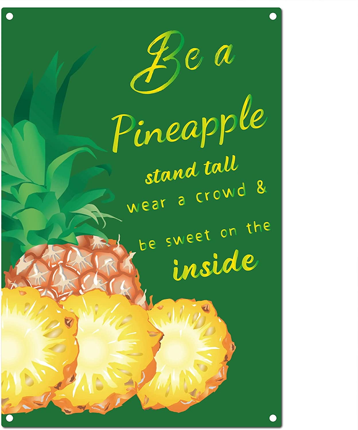 Pineapple Metal Sign Tin Plate Bea Pineapple Stand Tall Sweet on The ...