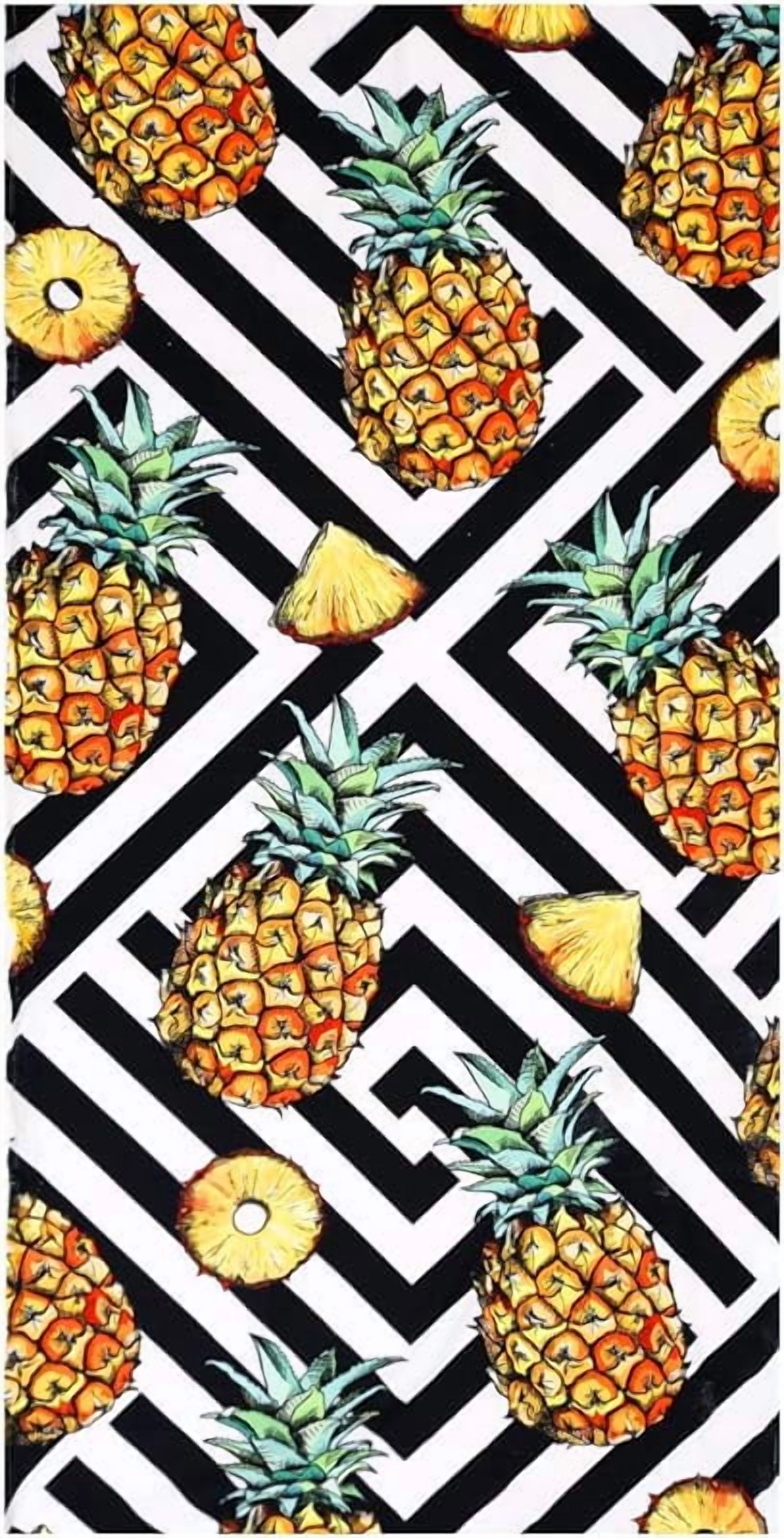Pineapple Microfiber Beach Towel, Oversized, Soft and Thin for Swim ...
