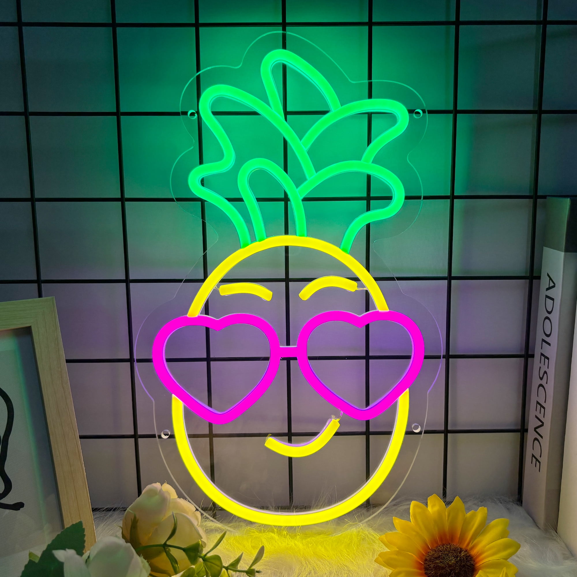 Pineapple Neon Sign, Funny Pineapple Led Neon Signs for Wall Decor ...