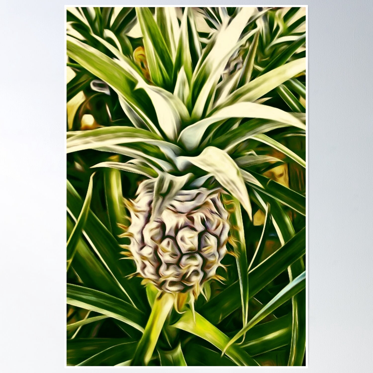 Pineapple Painting Poster Wall Art, Modern Wall Decor, 24x36 UNFRAMED ...