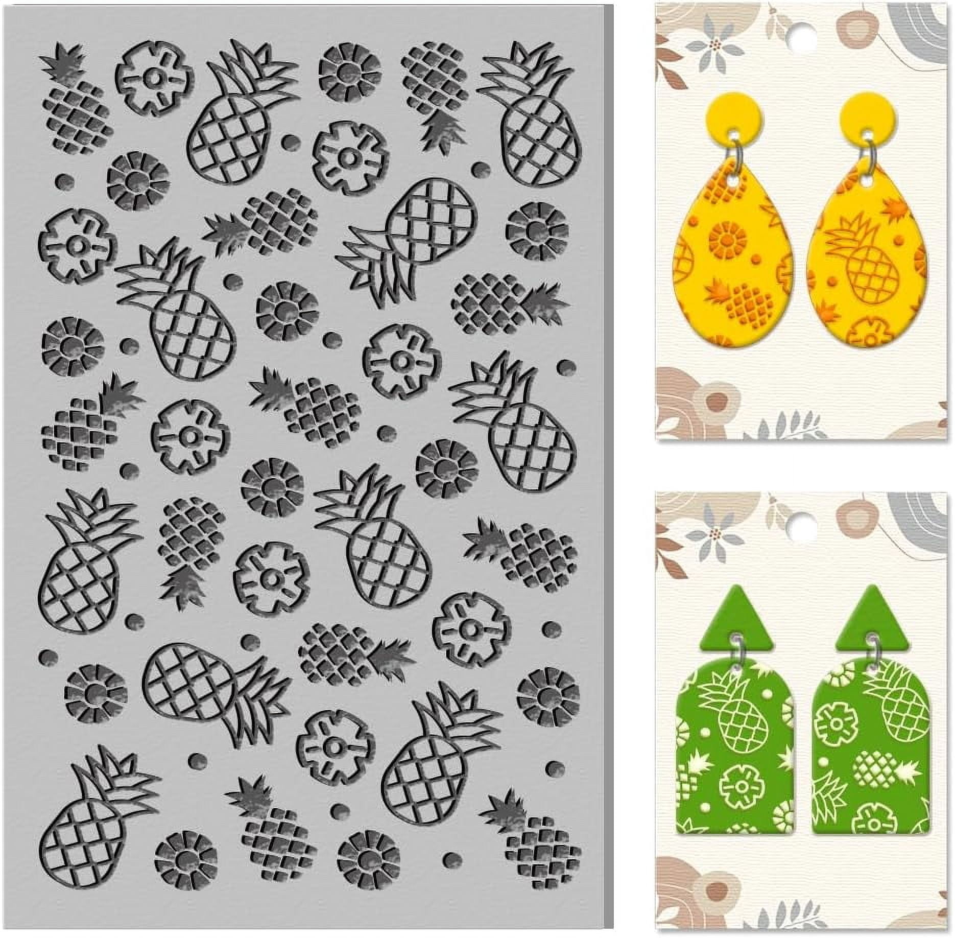 Pineapple Polymer Clay Texture Sheets Pineapple Summer Fruit Texture ...