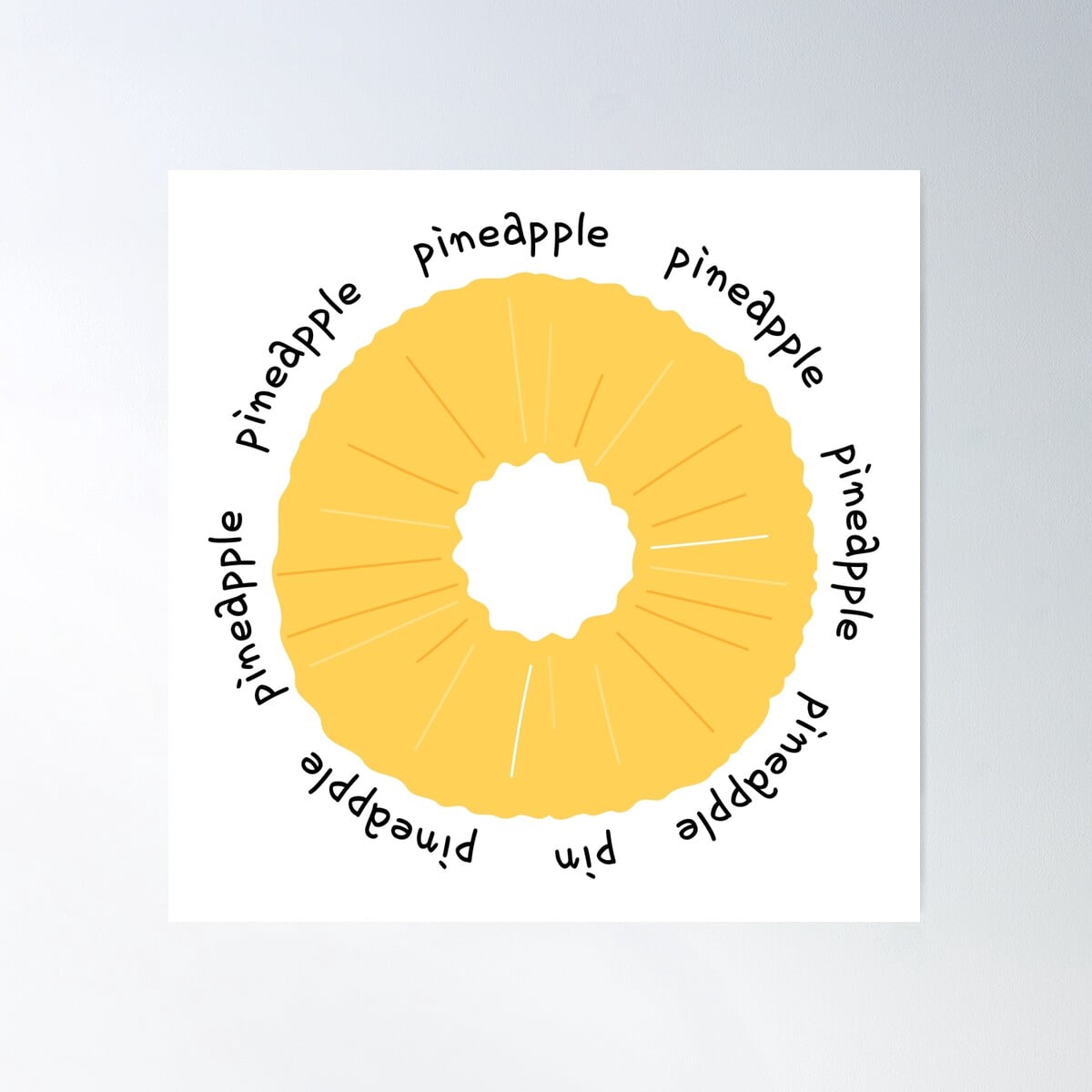 Pineapple Poster Wall Art, Modern Wall Decor For Living Room Bedroom ...
