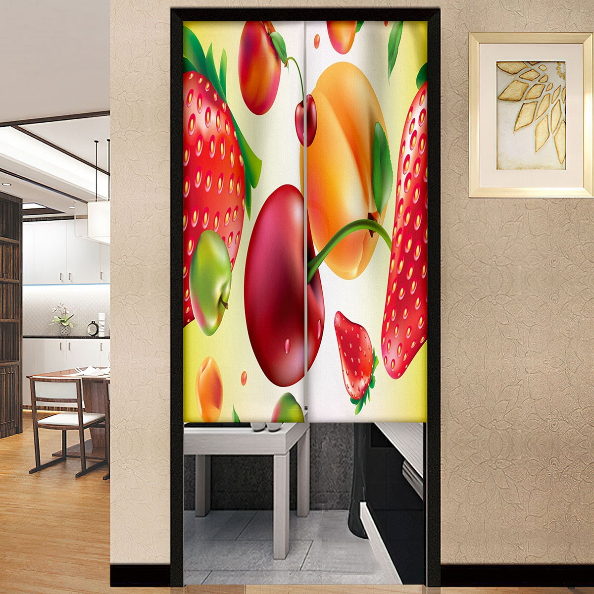 Pineapple Printing Door Curtains Cartoon Fruit Doorway Living Room ...
