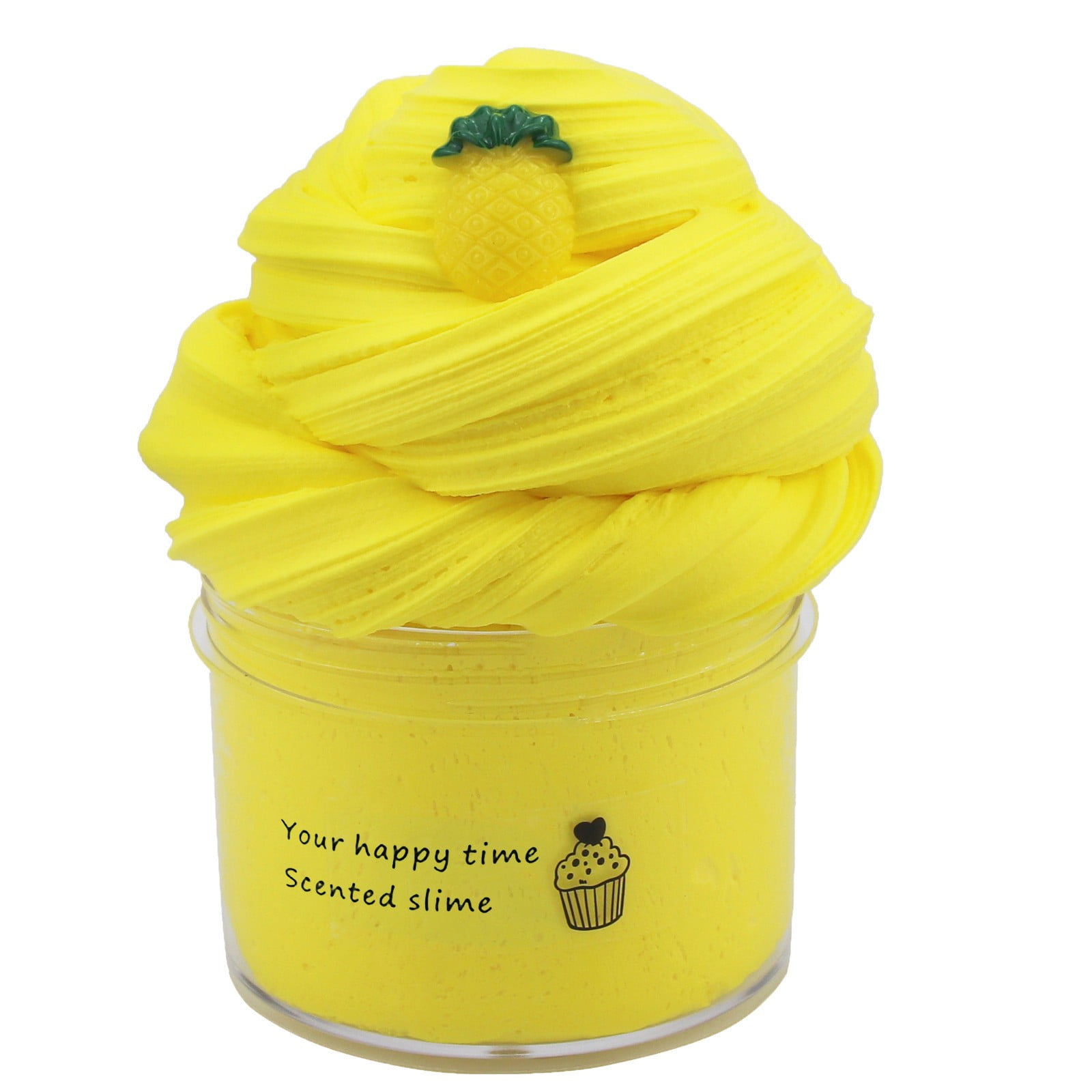 Pineapple Scented Slime - Tropical Yellow Stress Relief Toy with Soft ...