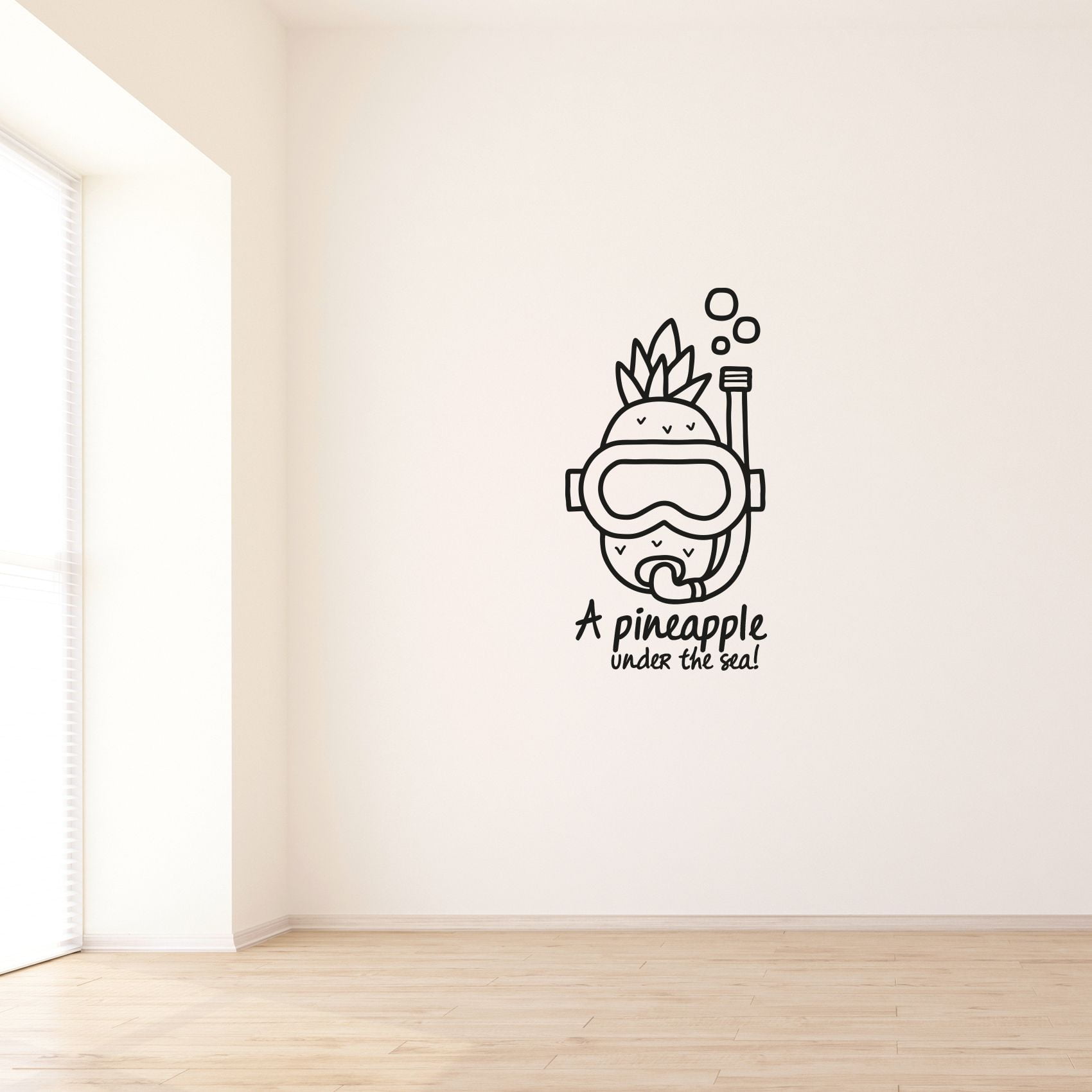 Pineapple Sea Quote Snorkeling Snorkel Diving Swimming Underwater Vinyl ...