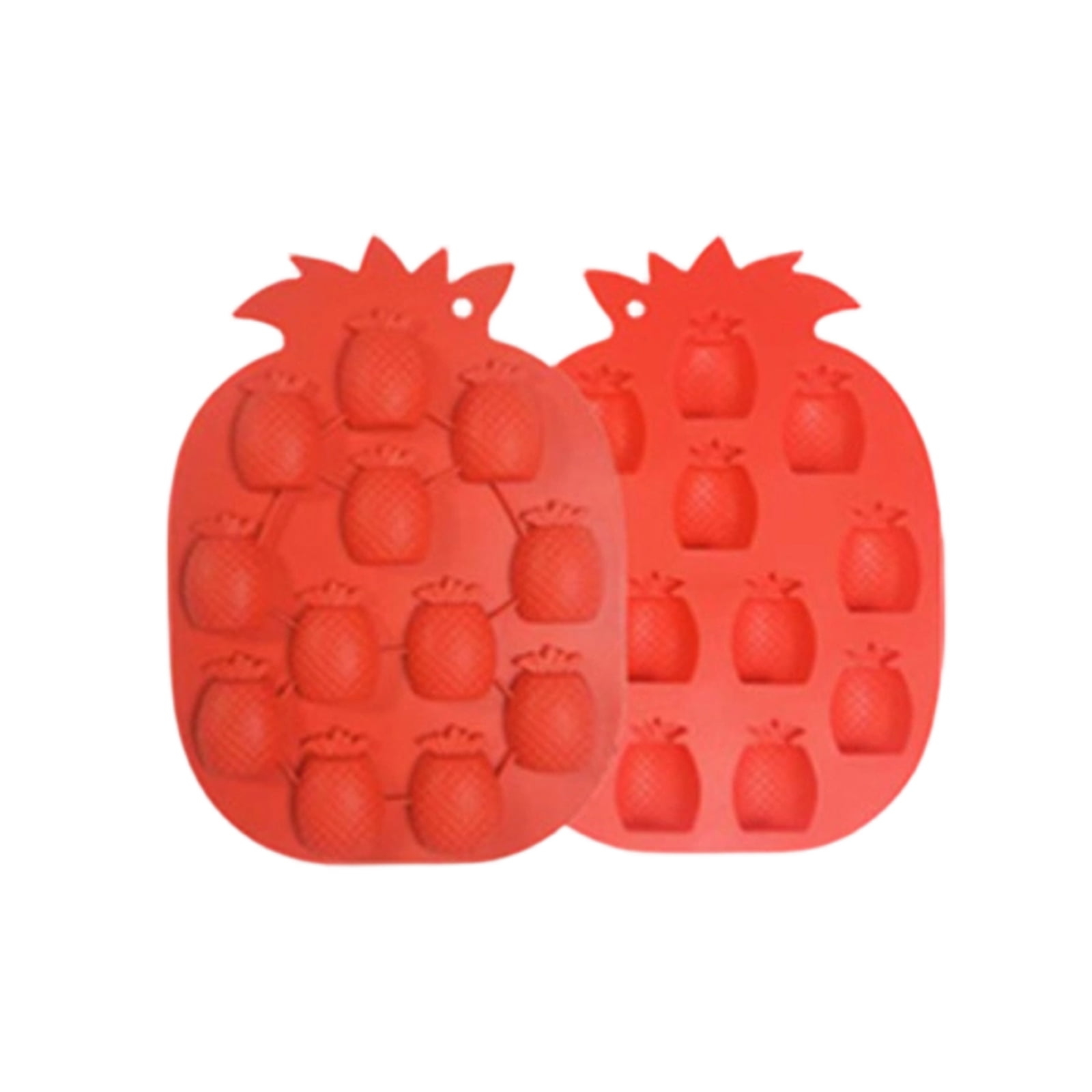 Pineapple Shaped Silicone Mold with 12 Cavities for Ice Cube Cocktails ...