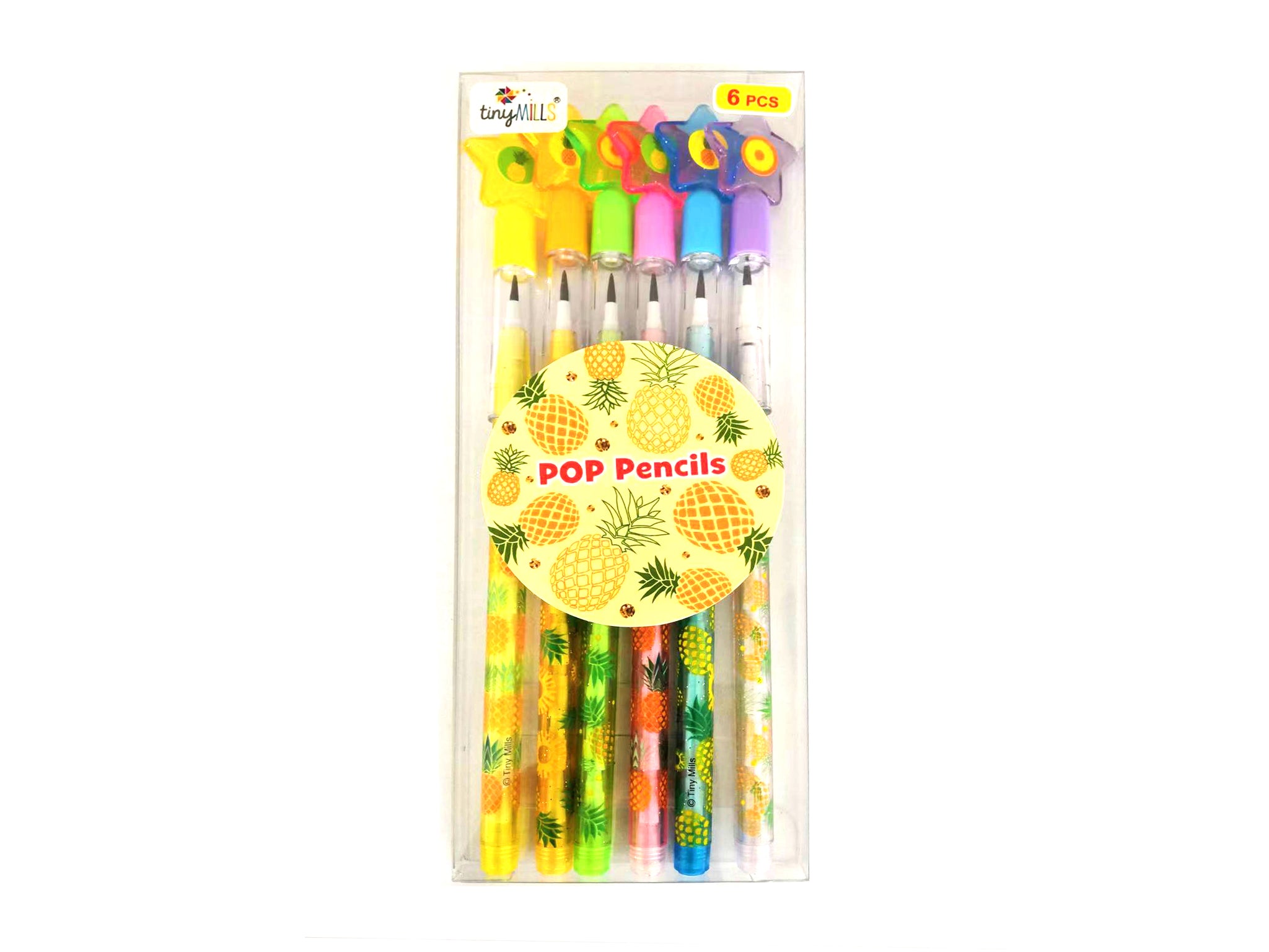 Pineapple Stackable Point Pencils - Set of 6 - Walmart.com