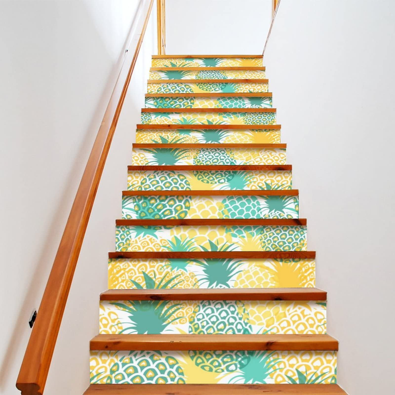 Pineapple Stair Stickers Psychedelic Tropical Fruits Staircase Sticker ...