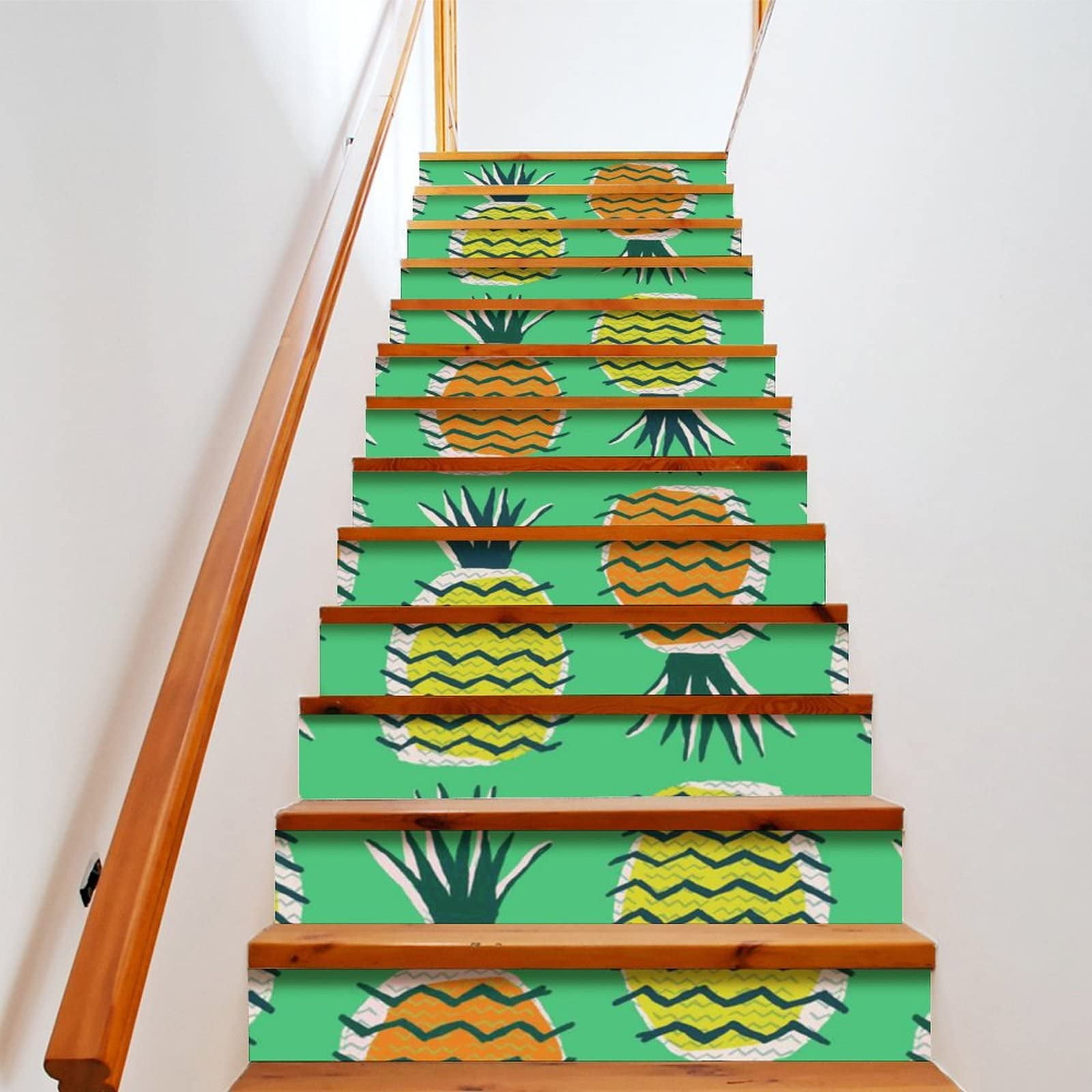 Pineapple Stair Stickers Psychedelic Tropical Fruits Staircase Sticker ...