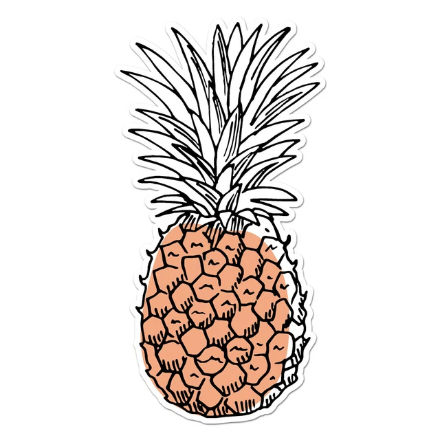 Pineapple Sticker Phone Decal Water Bottle Stickers Car Decals, Laptop ...