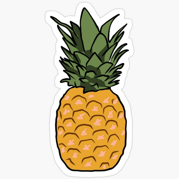 Pineapple Sticker Phone Decal Water Bottle Stickers Car Decals, Laptop ...