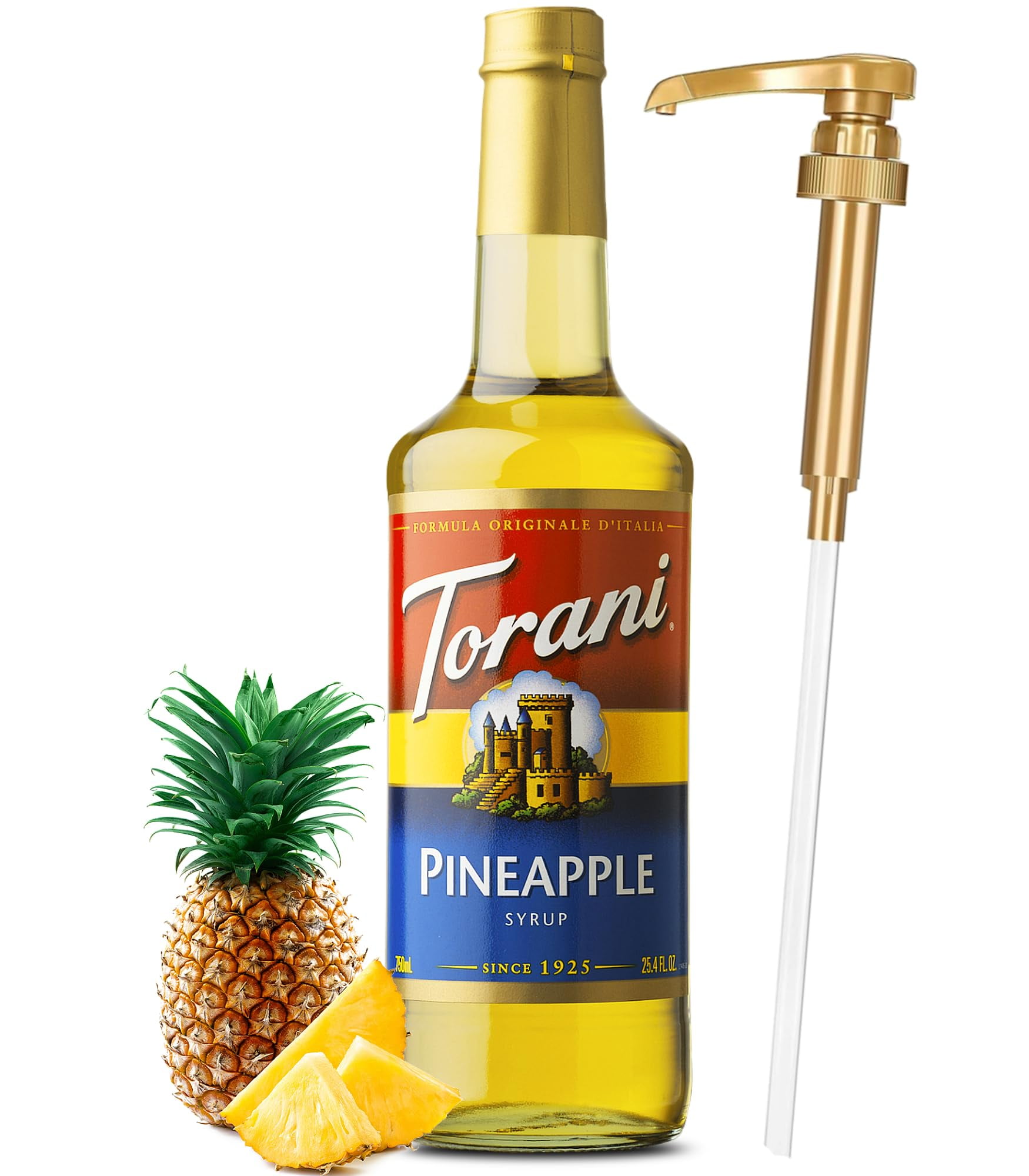 Pineapple Syrup for Drinks 25.4 Ounces Torani with Little Squirt Syrup ...