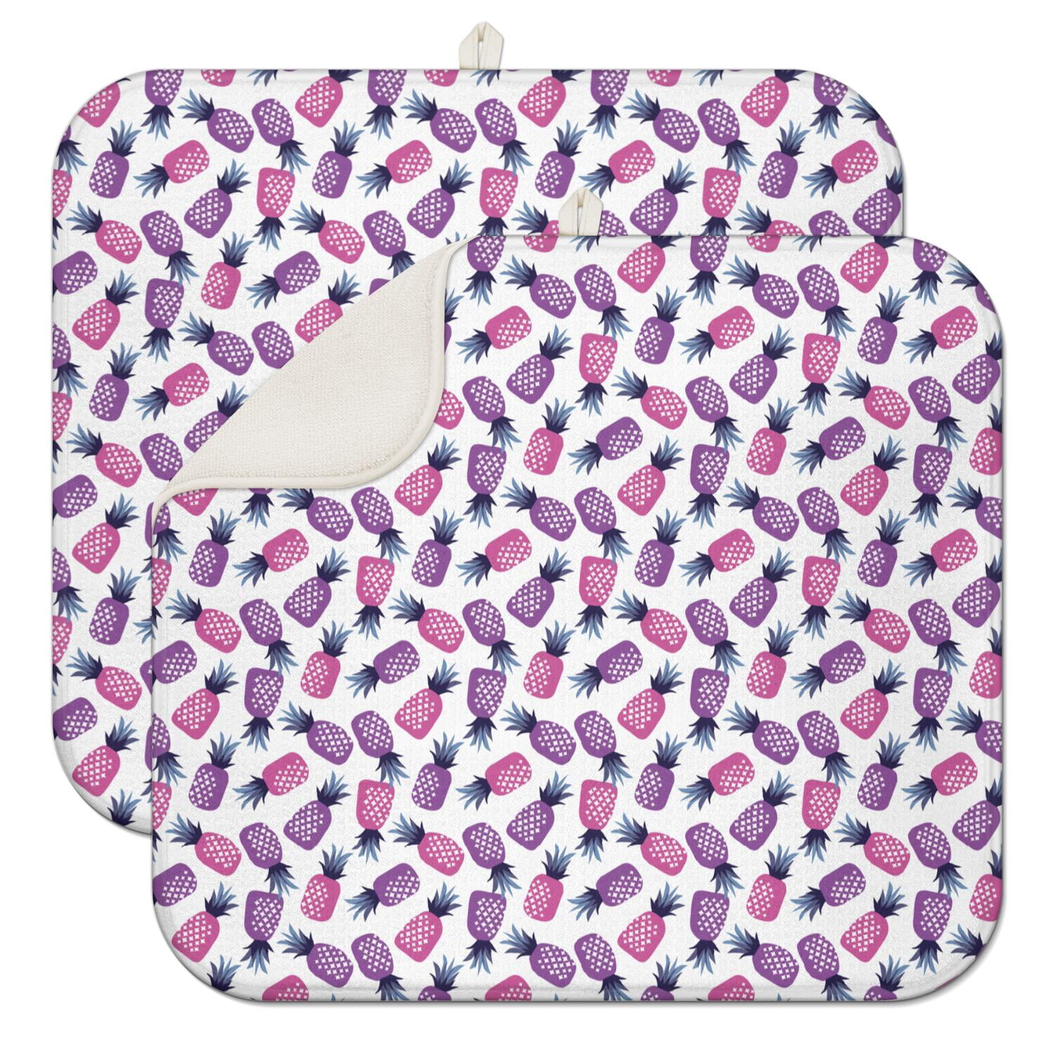 Pineapple Tree Coffee Mat – Durable Microfiber Spill Mat with Fresh ...