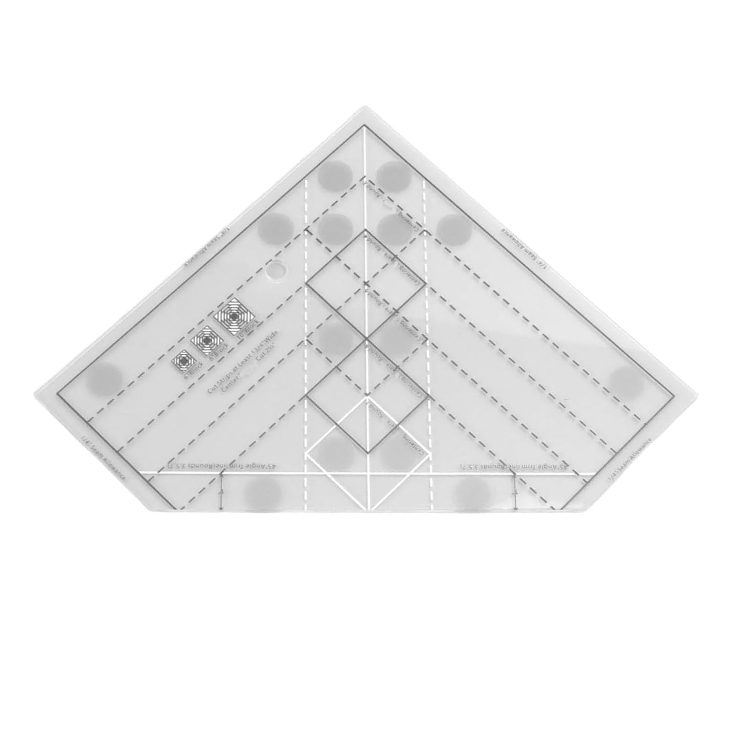 Pineapple Trim Tool Quilt Ruler, Mini Acrylic Gridded Quilting Ruler ...